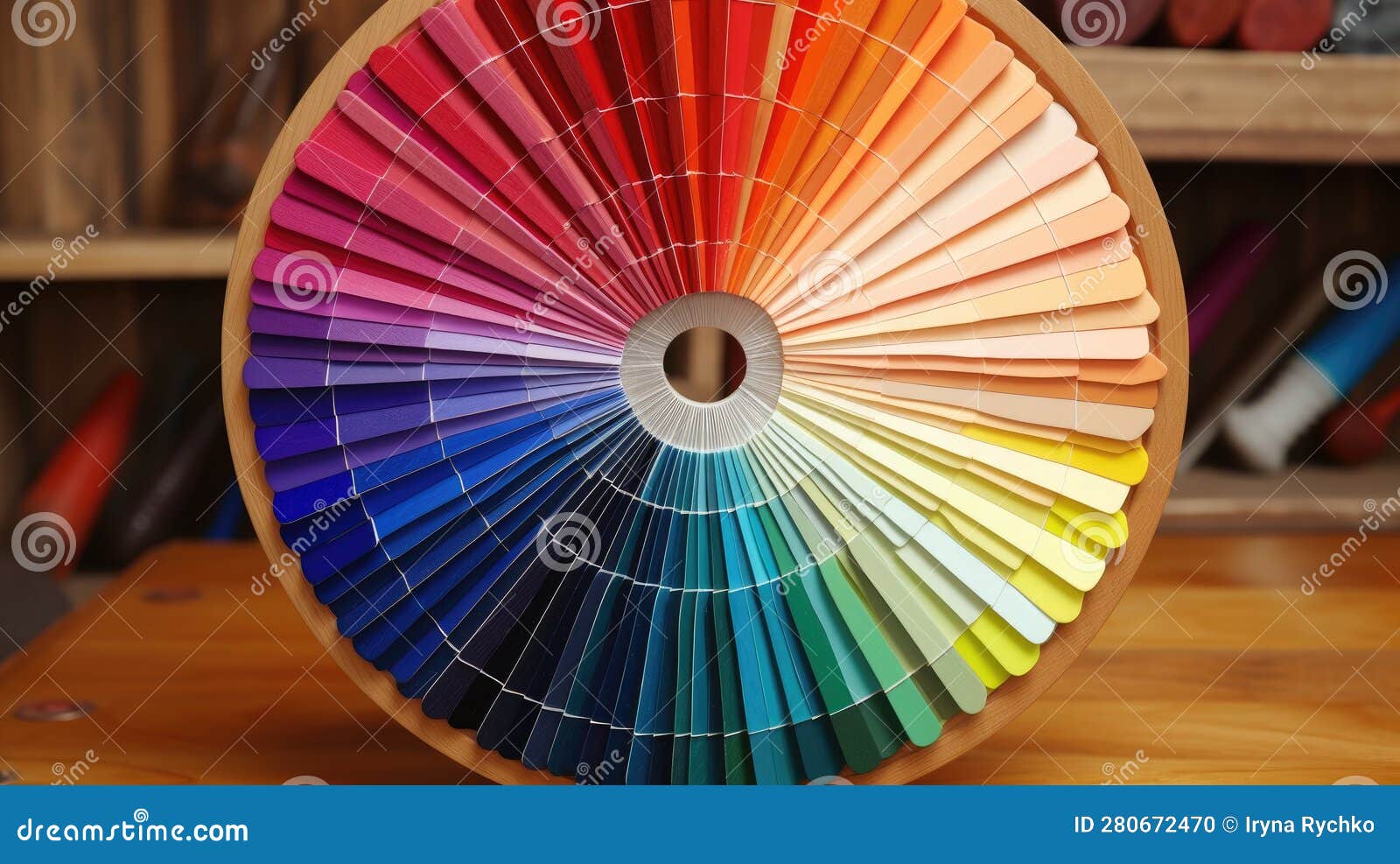 Color Wheel, Color Spectrum Swatch Samples, AI Generated Stock ...