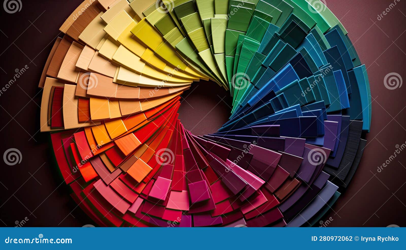 Color Wheel, Color Spectrum Swatch Samples, AI Generated Stock ...