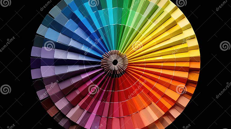 Color Wheel, Color Spectrum Swatch Samples, AI Generated Stock ...