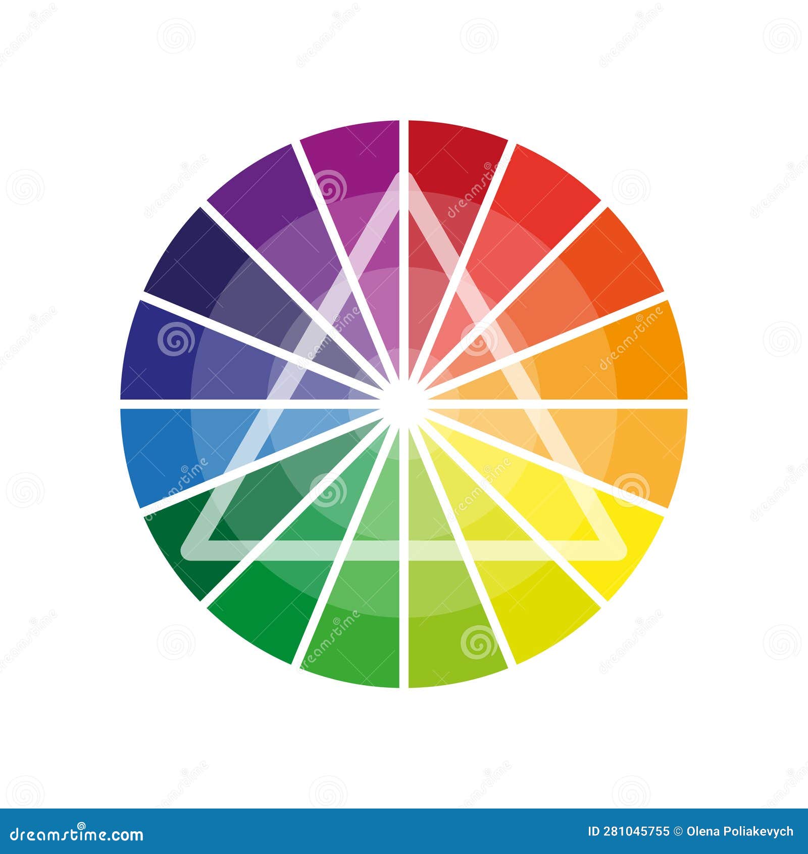 Color Wheel with the Transition To White in the Middle. Stock Image ...