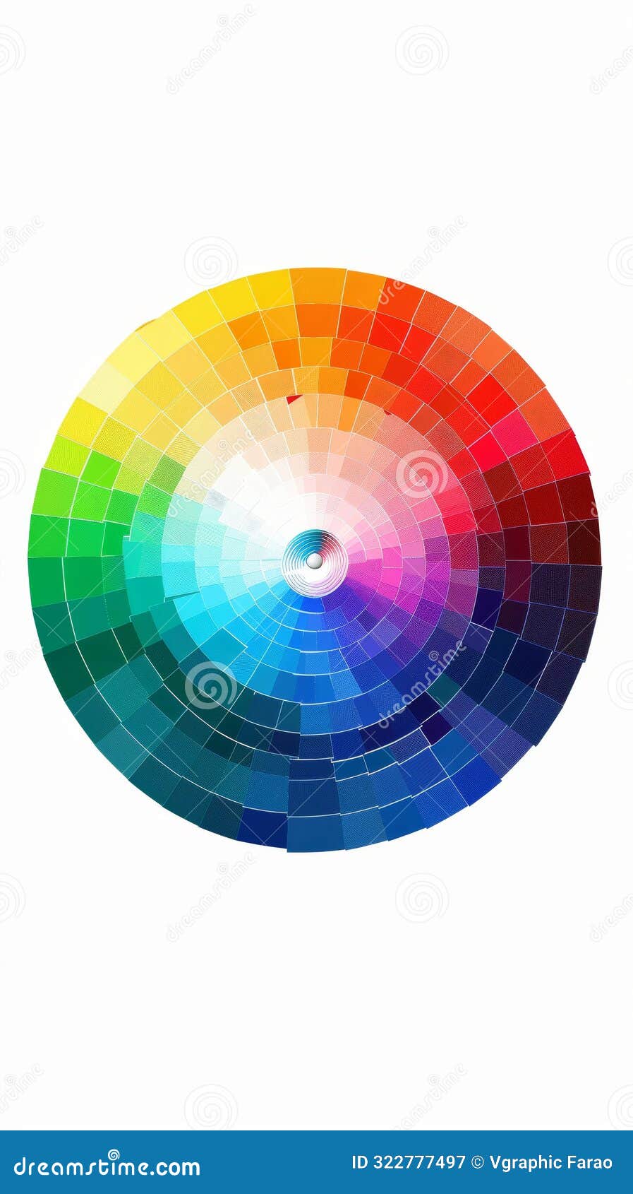 Color Wheel with Various Shades on White Background Stock Image - Image ...