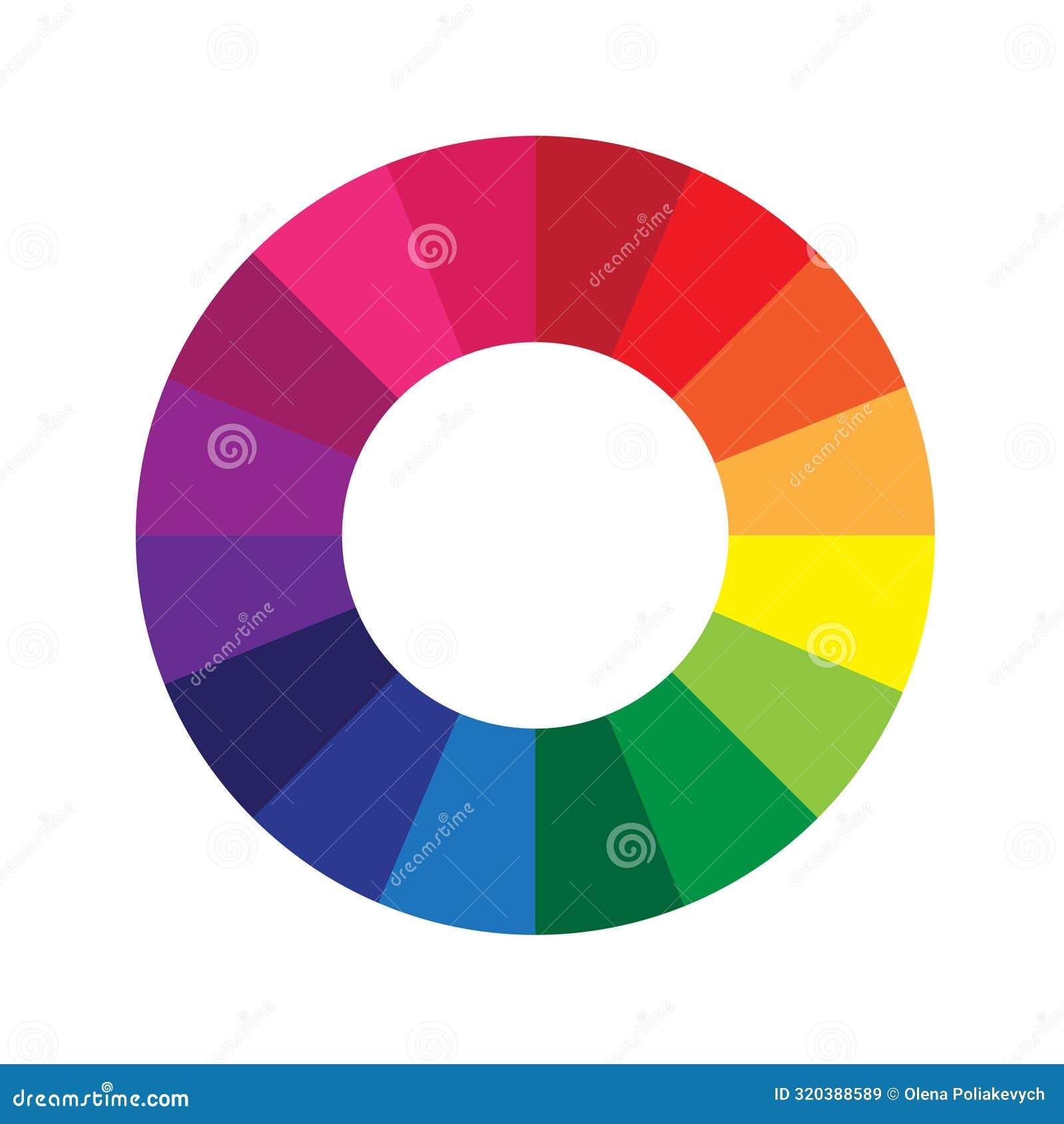 Color Wheel Vector. Bright Color Spectrum. Circular Rainbow Icon ...