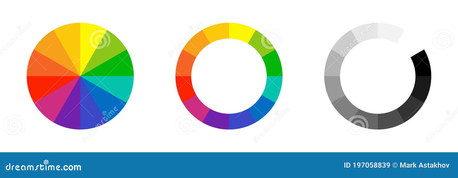Color Wheel. Vector Isolated Element. Circle Colour Spectrum Palette ...