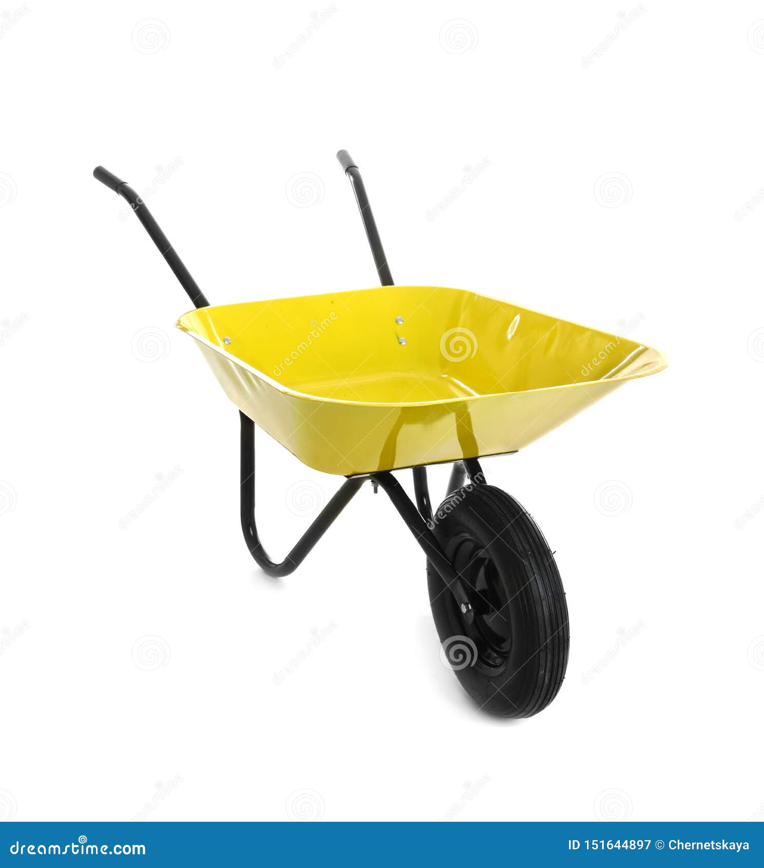 Color Wheelbarrow Isolated on White Stock Image - Image of garden ...