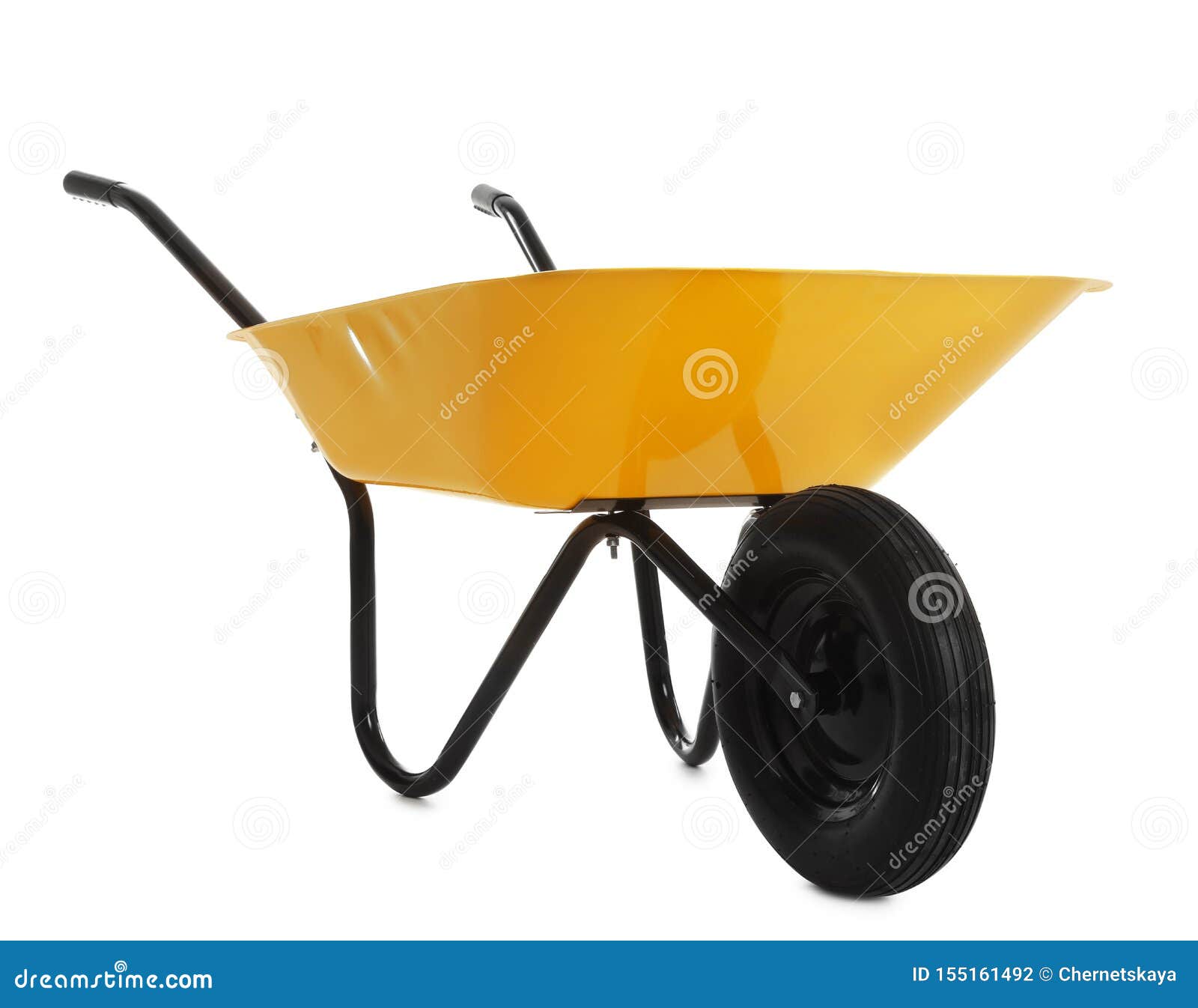 Color Wheelbarrow Isolated. Gardening Tool Stock Photo - Image of fall ...