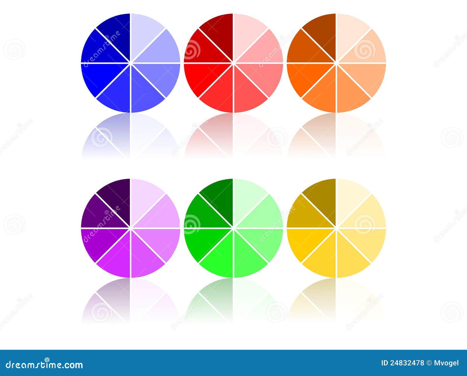 Color Wheels And Color Palette. Color Wheels And Swatches. Cartoon ...