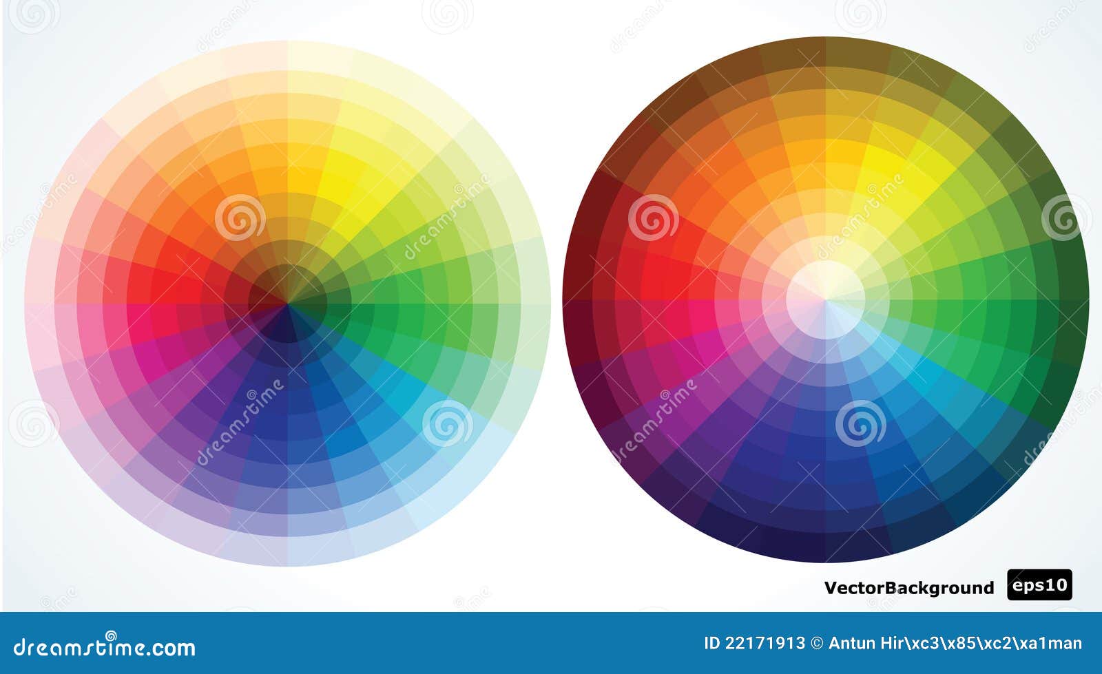 Color Wheels And Color Palette. Color Wheels And Swatches. Cartoon ...