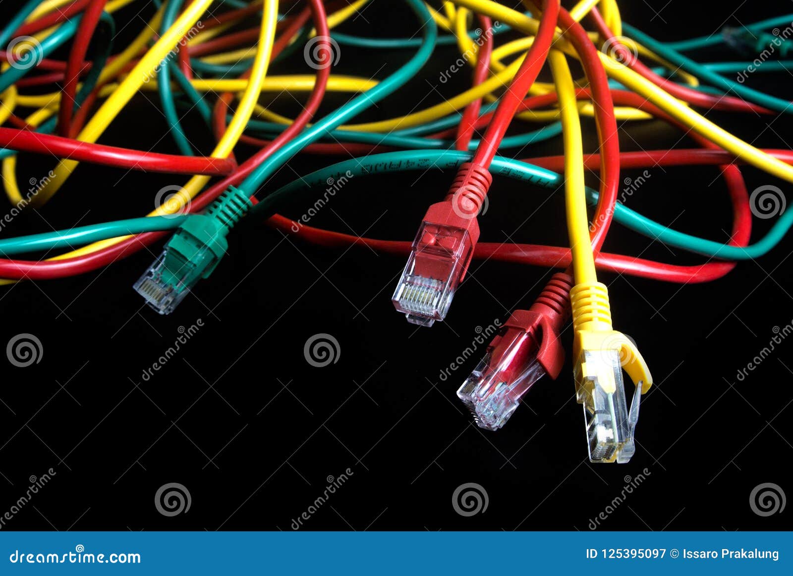 Color Wire Lan of Internet Network Connection Stock Image - Image of ...