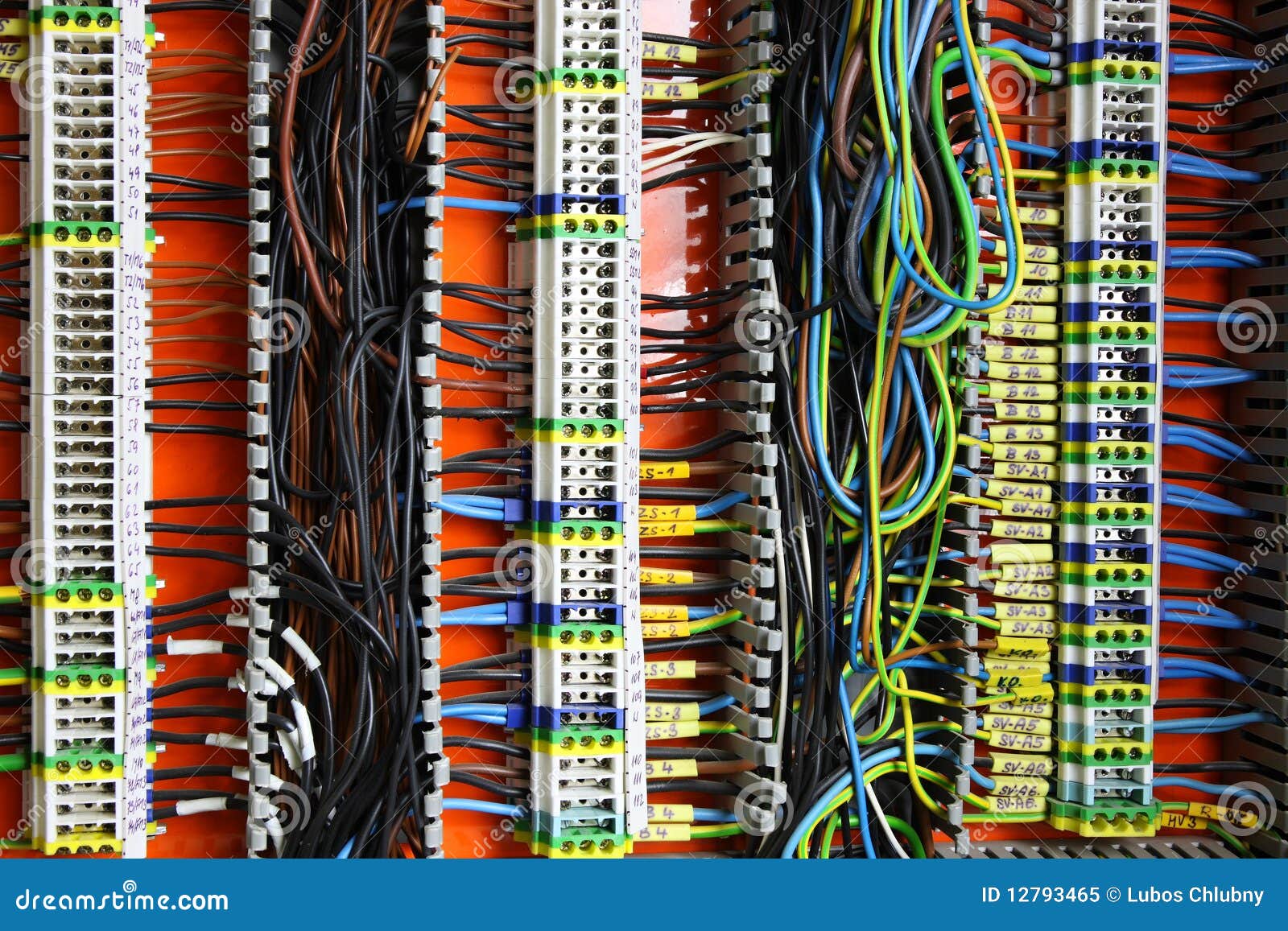 Color wires stock image. Image of switch, servers, mainframe - 12793465
