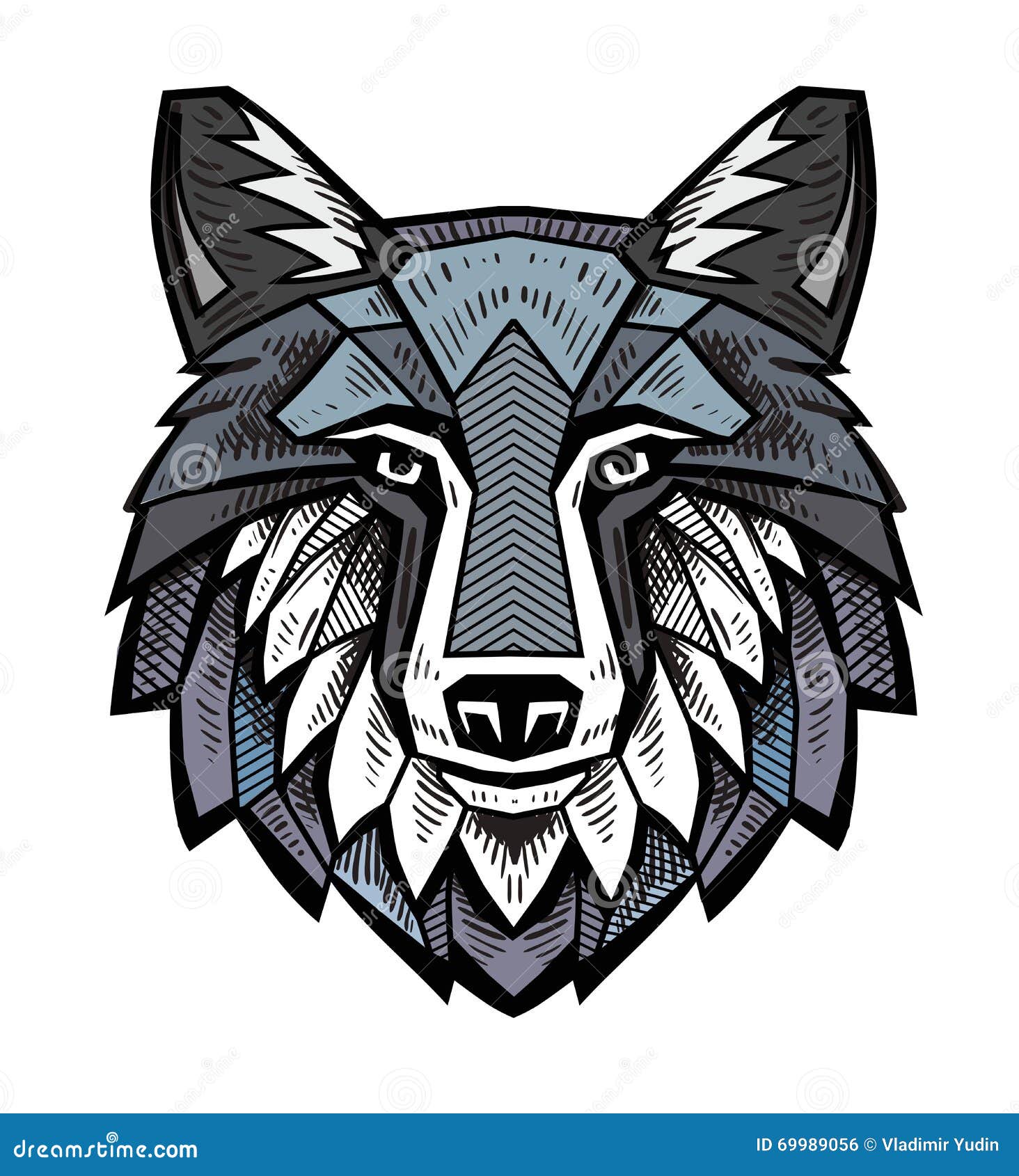 WOLF HEAD ICON LOGO Vector | CartoonDealer.com #159216963