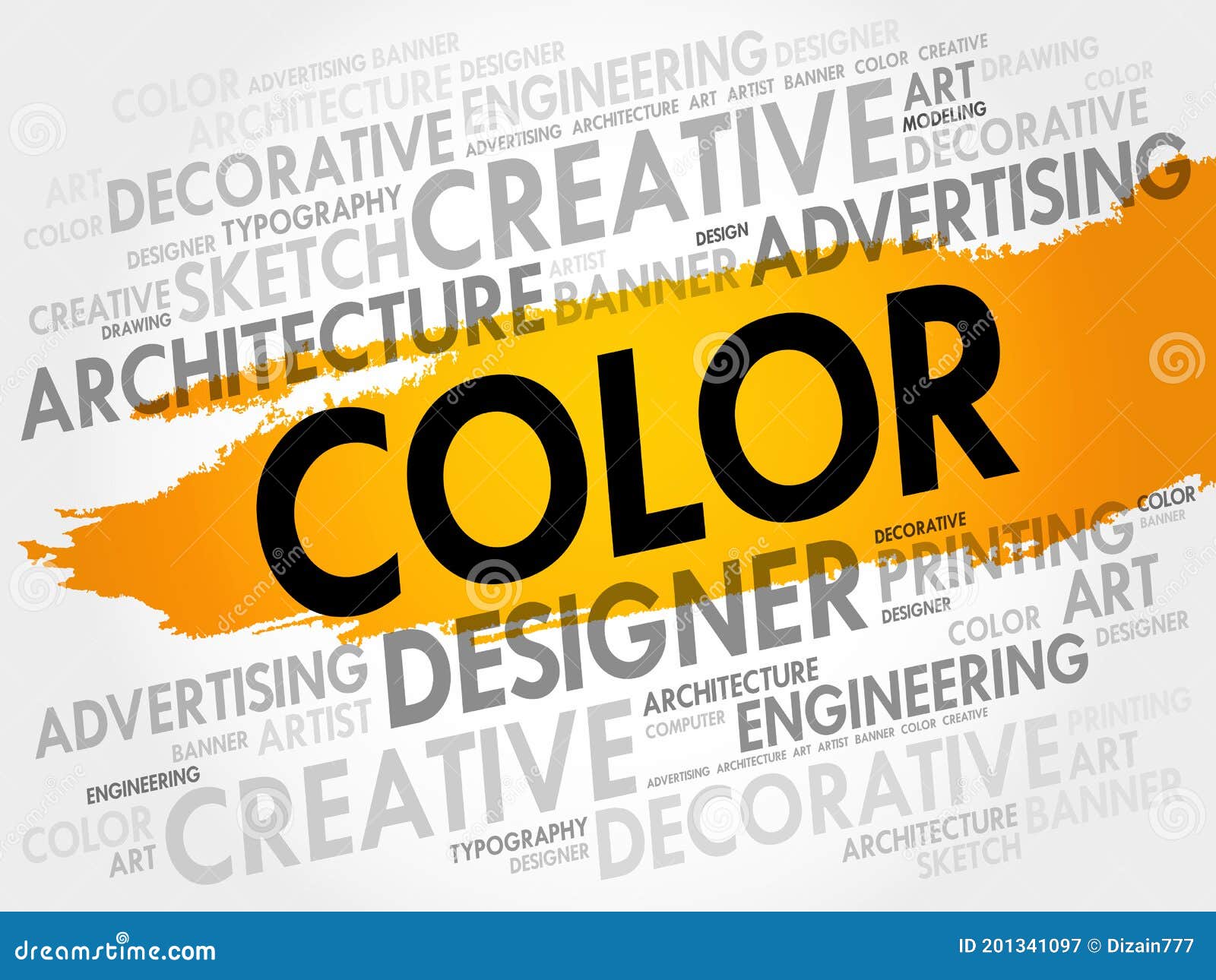 COLOR word cloud stock illustration. Illustration of inspiration ...