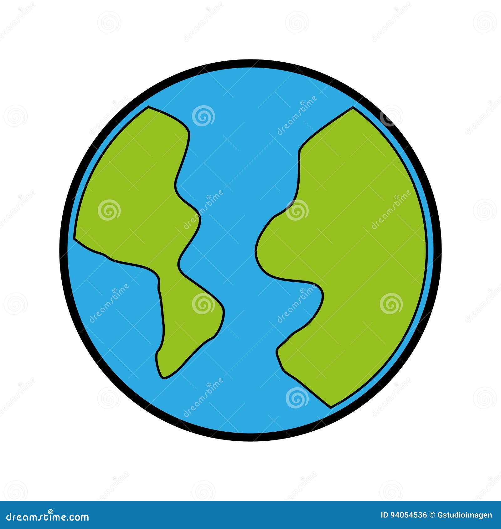 Color world cartoon stock vector. Illustration of global - 94054536
