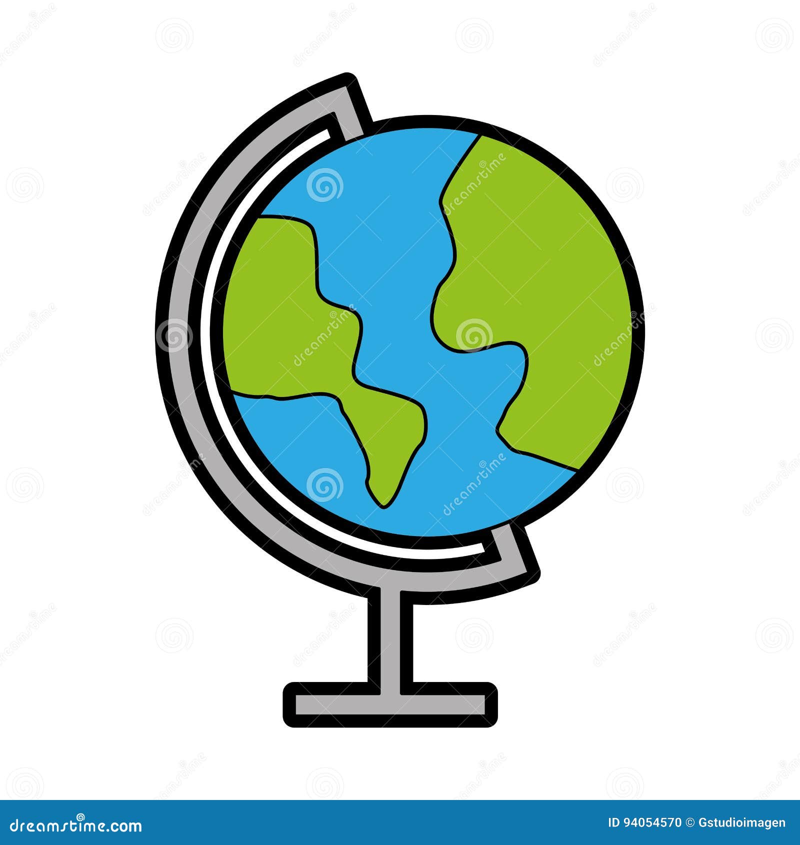 Color world map cartoon stock vector. Illustration of earth - 94054570