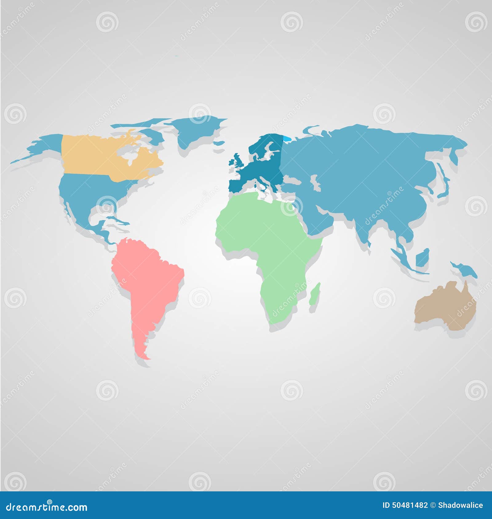 Color World Map Icon Great for Any Use. Vector EPS10. Stock Vector ...