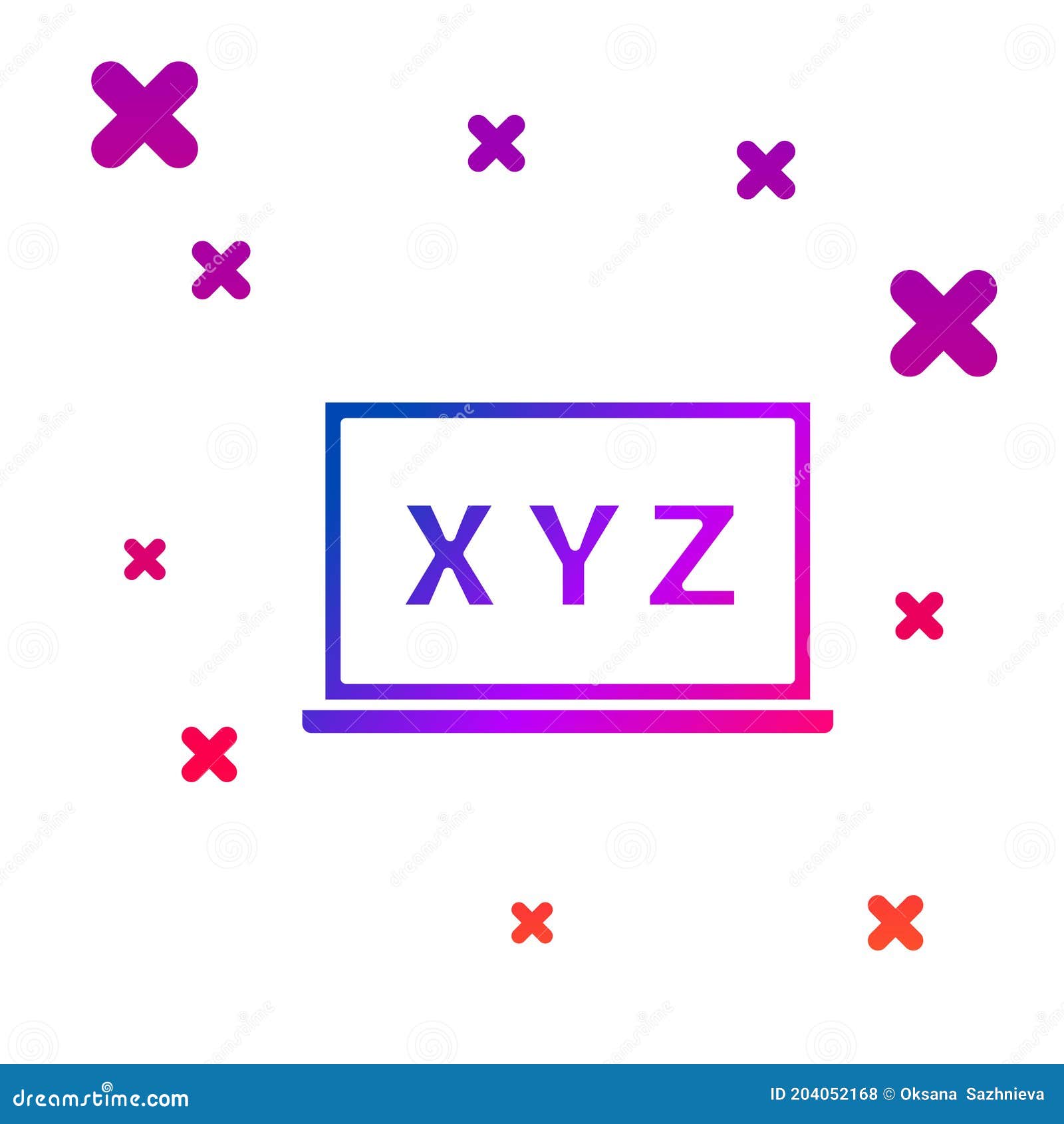 Color XYZ Coordinate System on Chalkboard Icon Isolated on White ...
