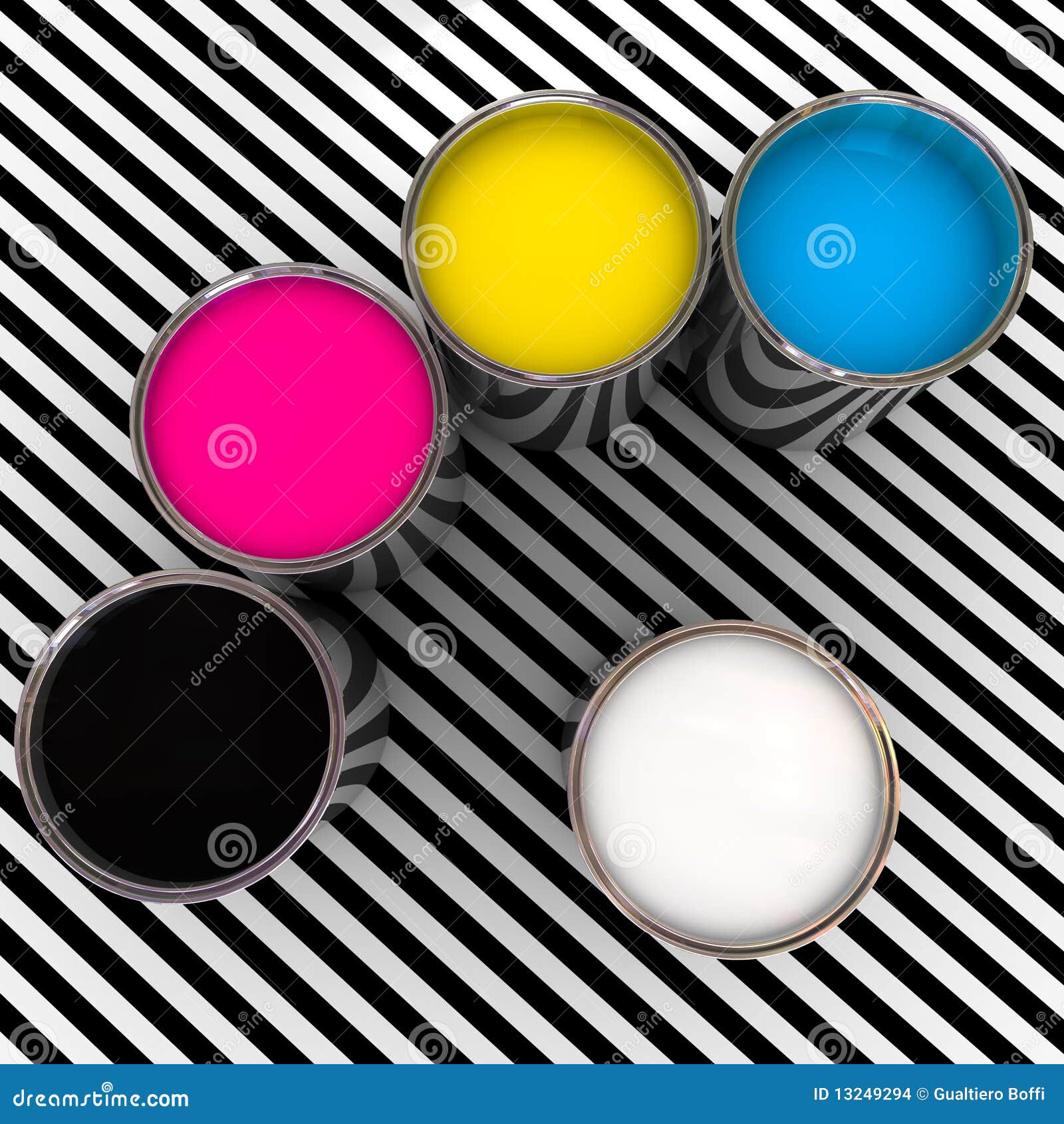 Color y blanco de Cmyk stock de ilustración. Ilustración de concepto ...