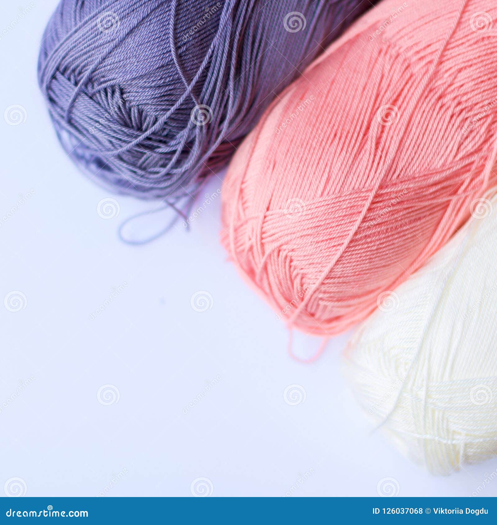Yarn from a Thin Thread on a Light Background Stock Photo - Image of ...