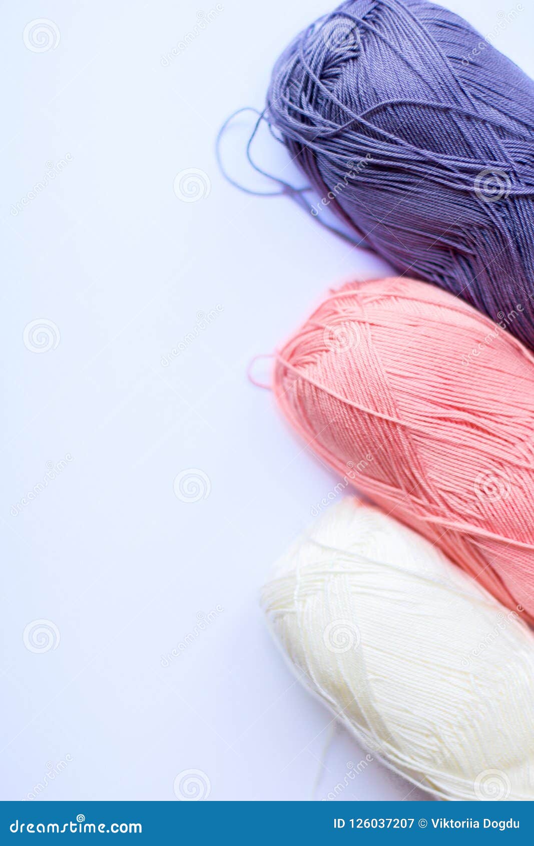 Yarn from a Thin Thread on a Light Background Stock Image - Image of ...