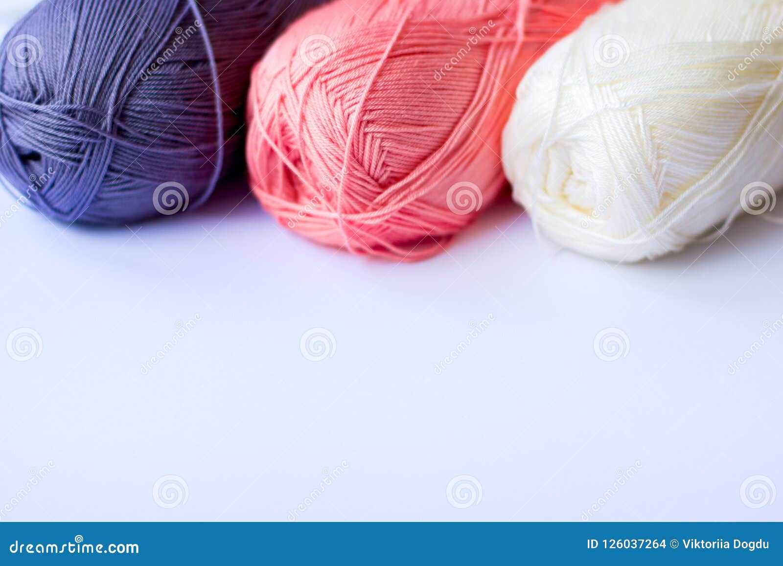 Yarn from a Thin Thread on a Light Background Stock Photo - Image of ...