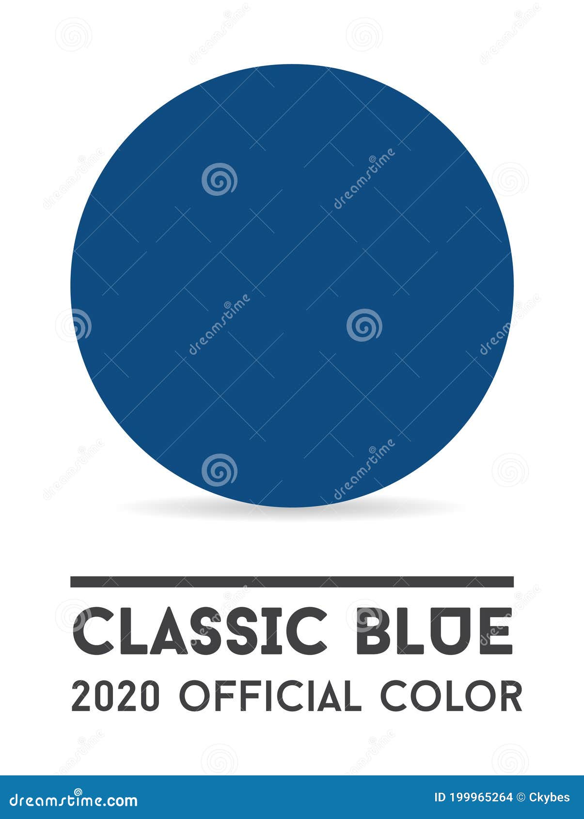 Color of the Year 2020 - Blue. Classic Blue Swatch. Vector Illustration ...