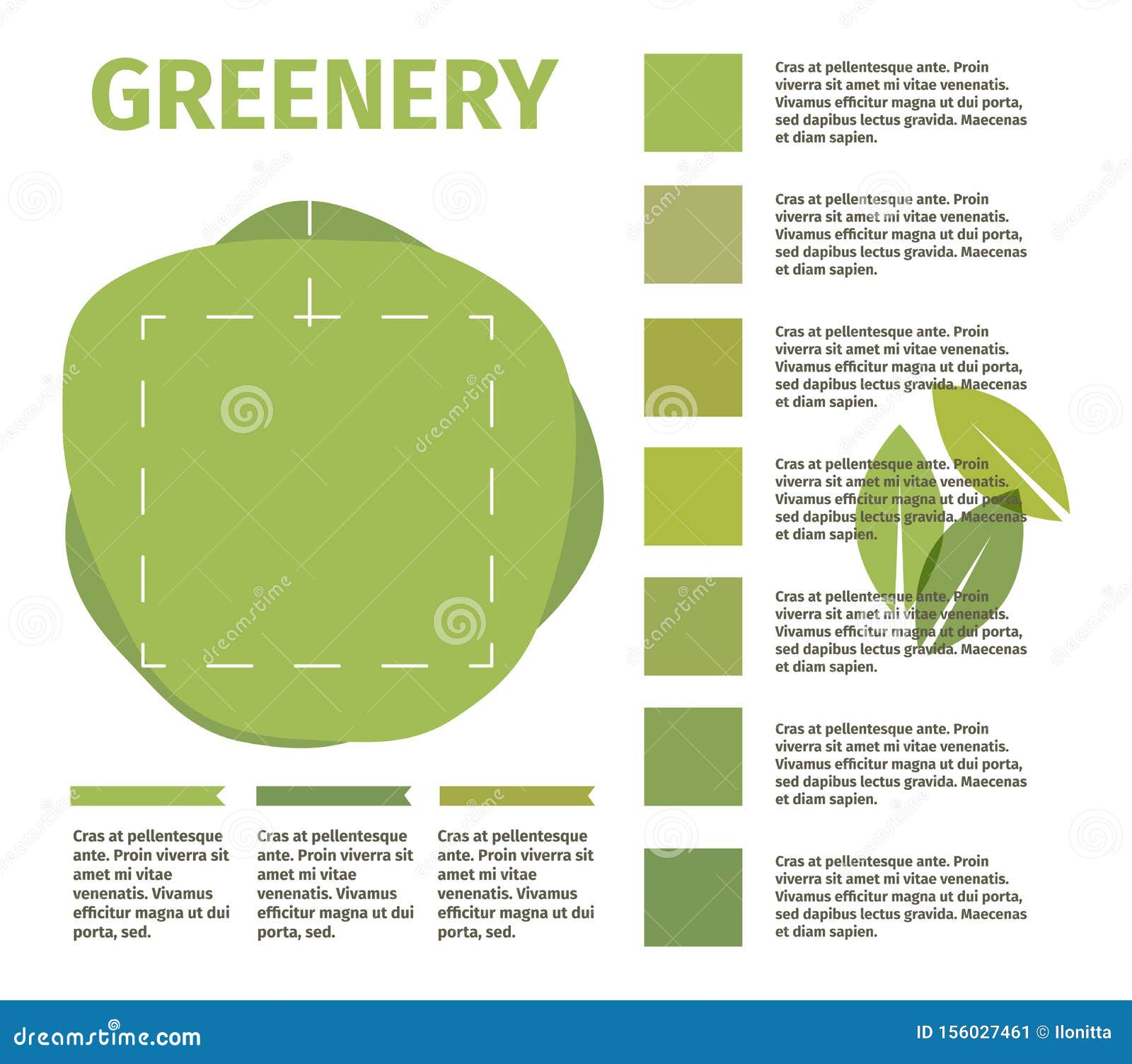 Color of the Year . Greenery Beautiful Trendy Infographic Stock Vector ...