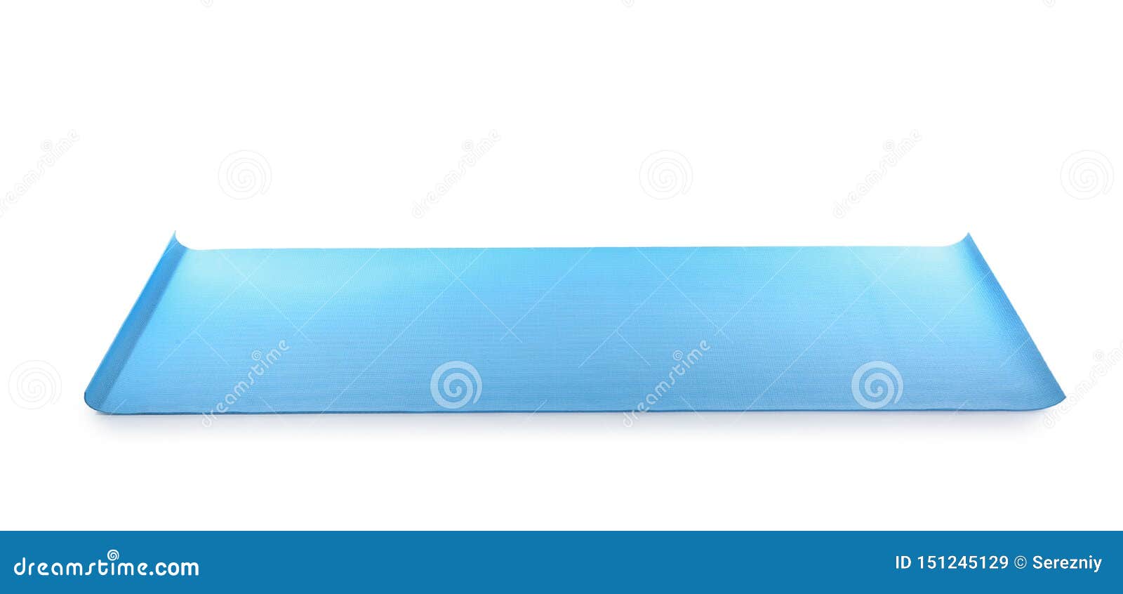 Color Yoga Mat on White Background Stock Image - Image of health ...