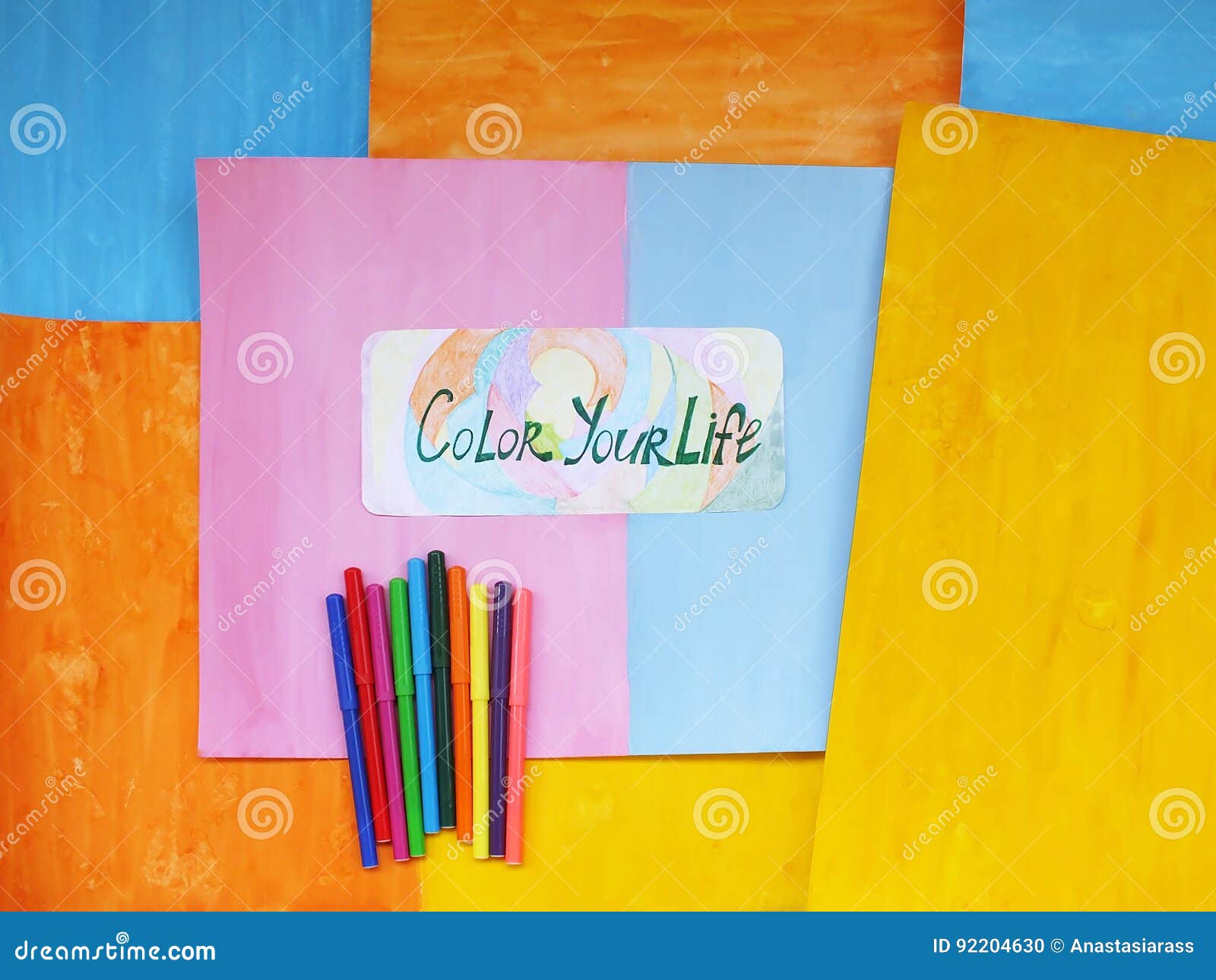 Color Your Life, Positive Concept Stock Photo - Image of concept ...