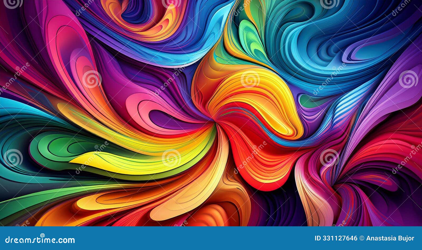 Color Zigzag Rainbow, Geometric Concentric Design. Stock Illustration ...
