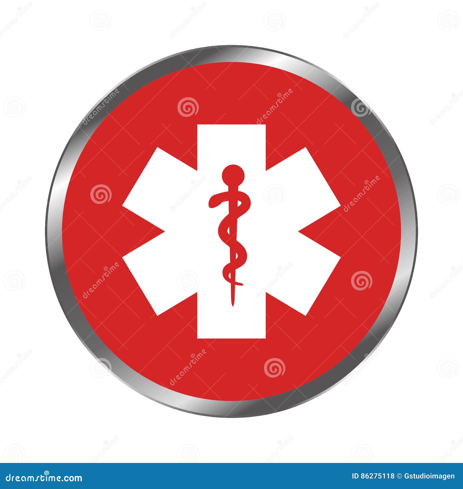 Colora O Emblema Circular Com a Estrela Do Símbolo Da Vida Ilustração ...