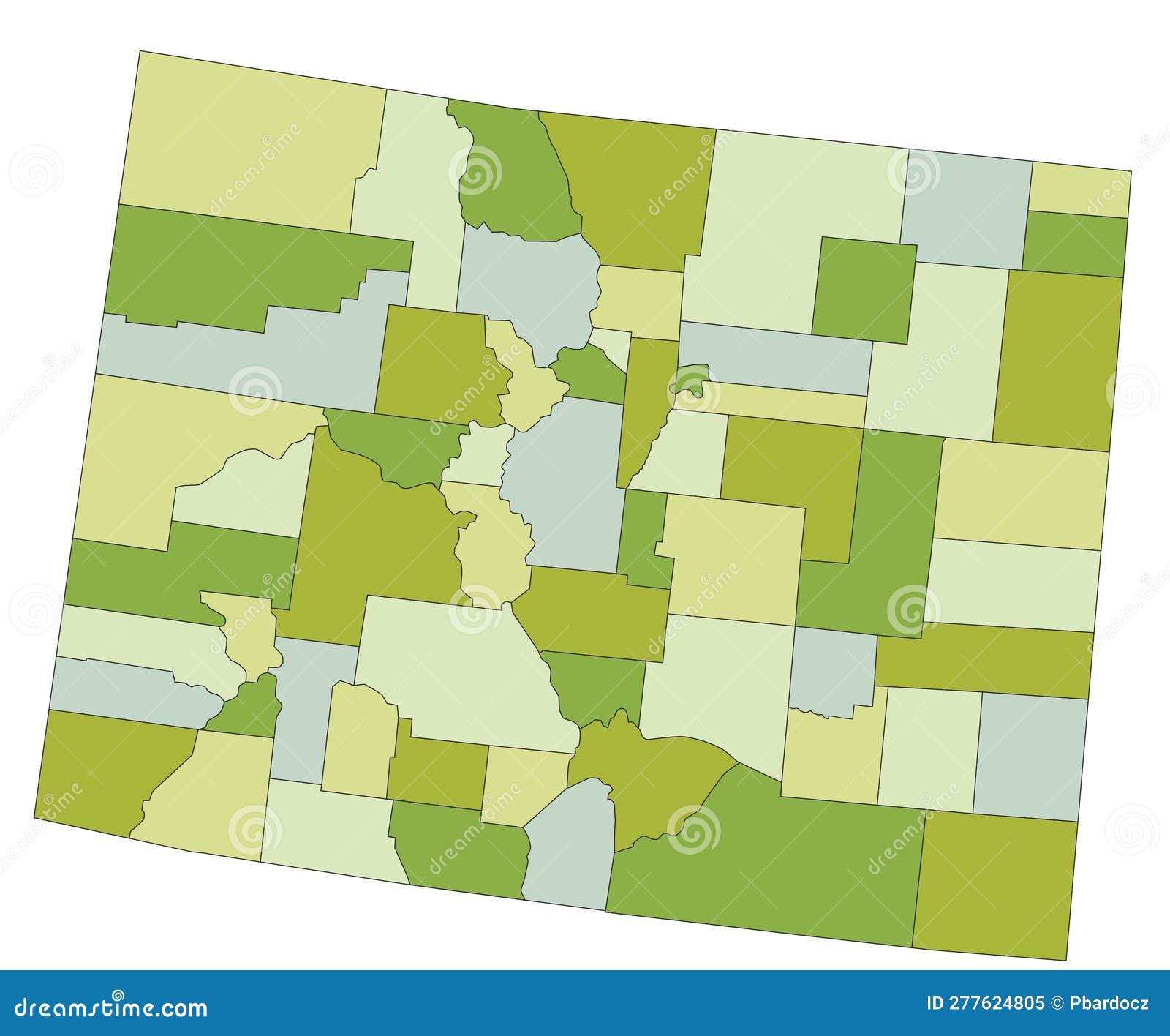 Detailed Editable Political Map With Separated Layers. Colorado ...