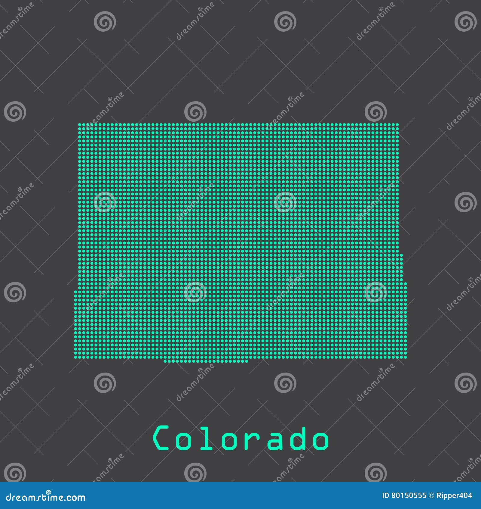 Colorado Abstract Dots State Map. Dotted Style Stock Vector ...