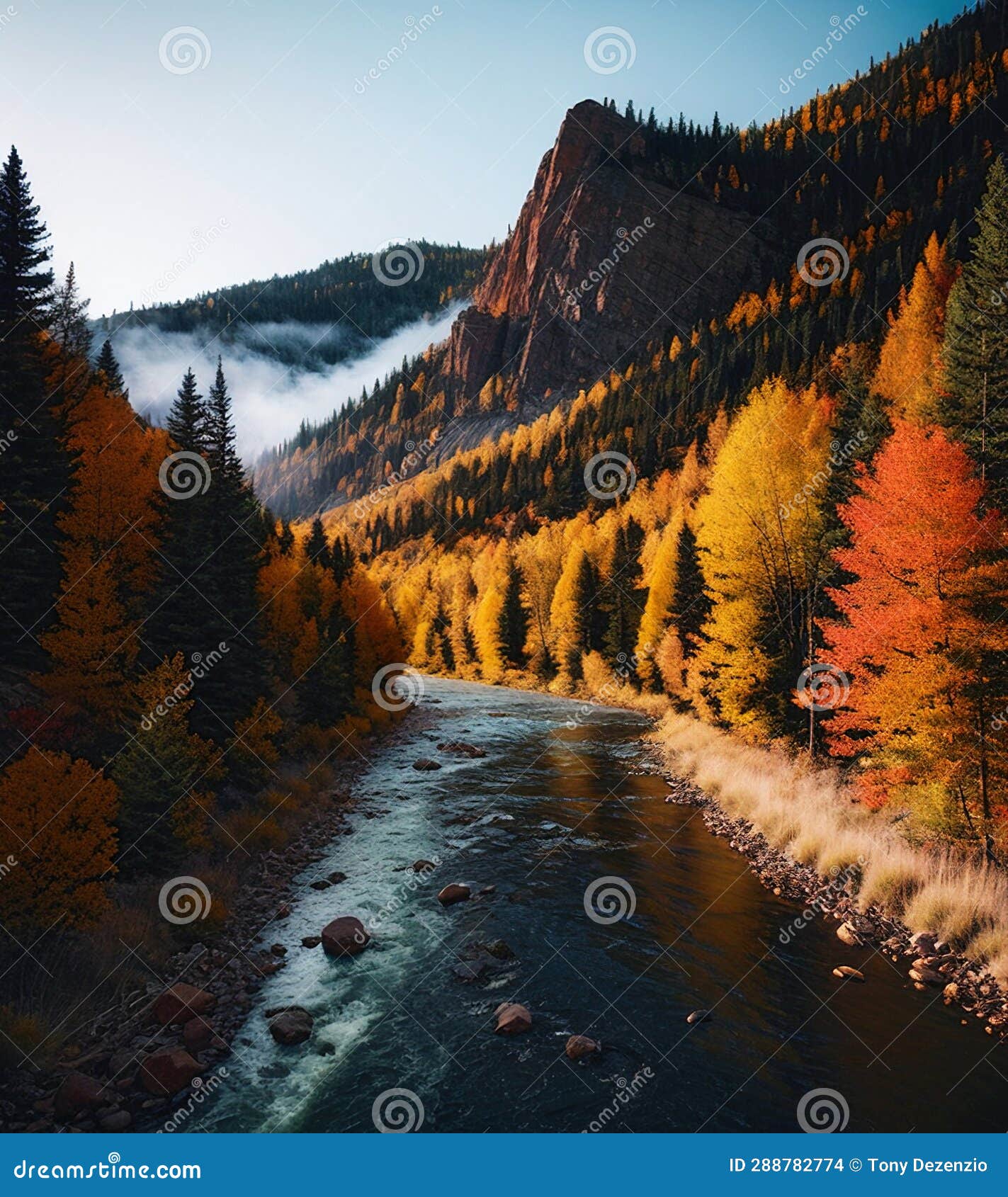 Colorado Autumn Scene stock illustration. Illustration of springs ...