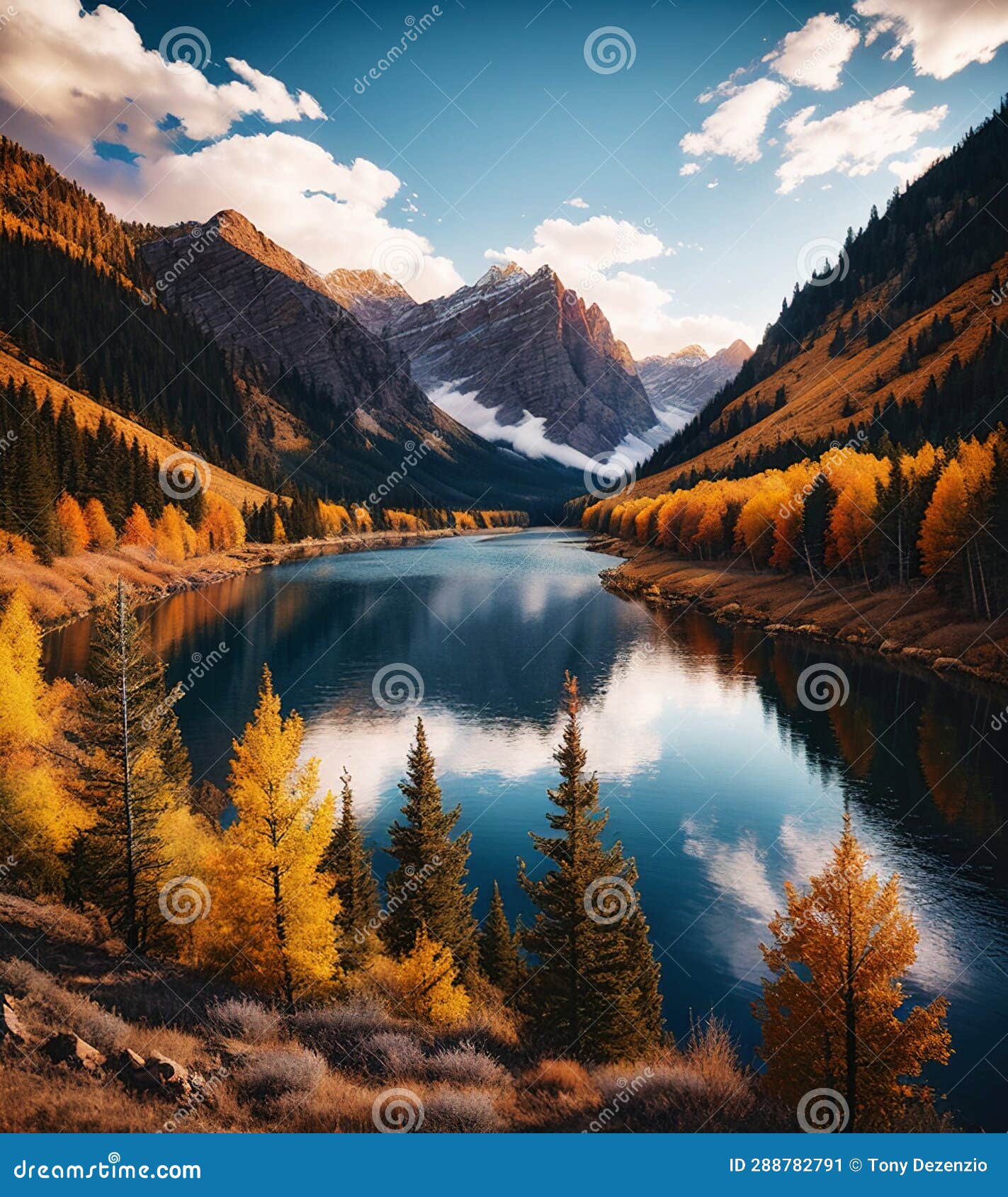 Colorado Autumn Scene stock illustration. Illustration of october ...