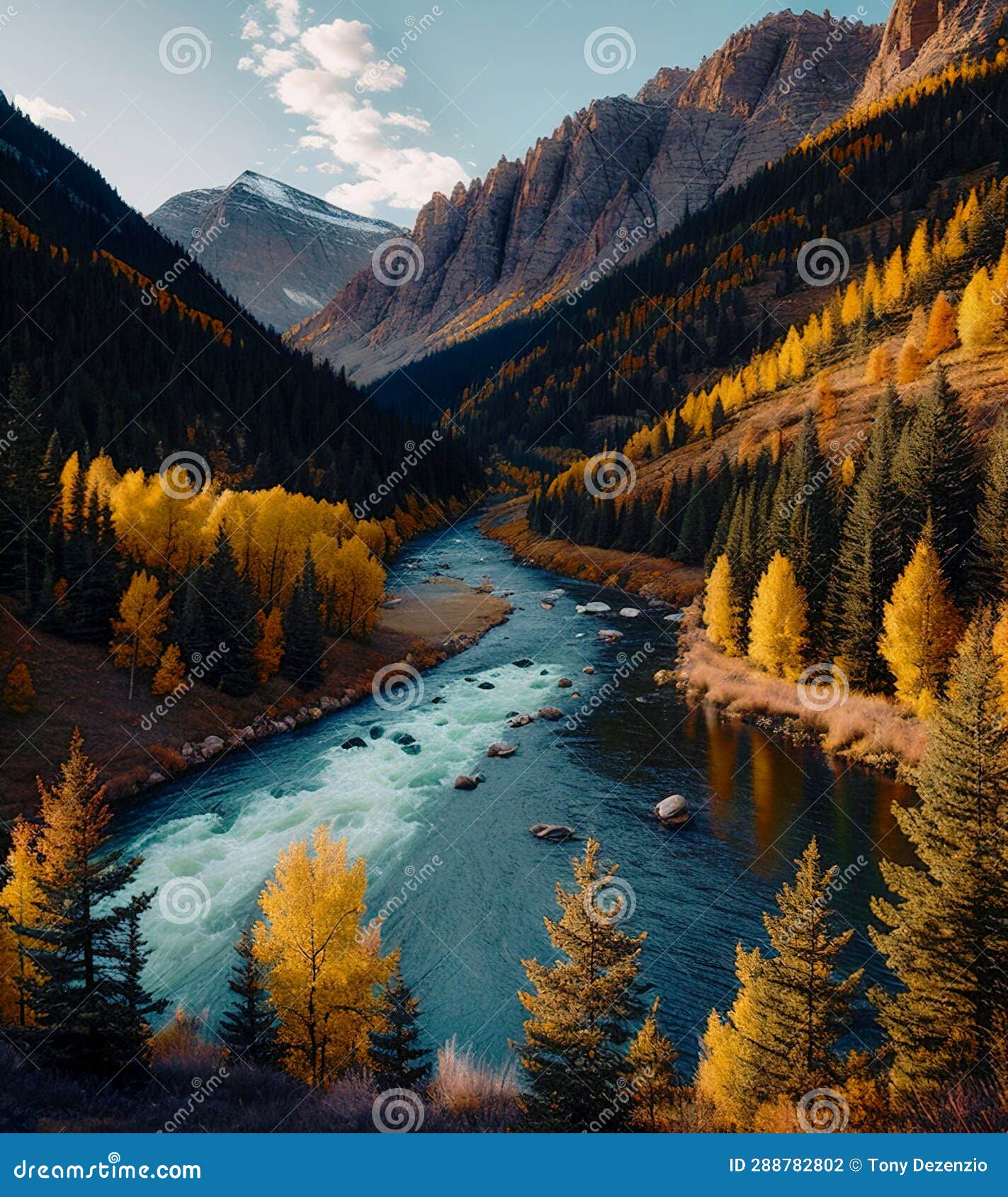 Colorado Autumn Scene stock photo. Image of beautiful - 288782802