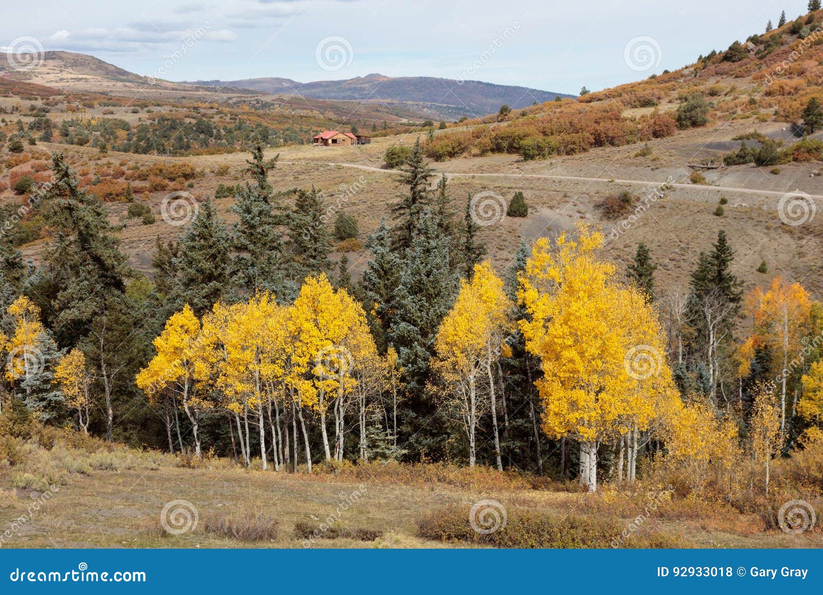 Colorado Autumn Scenery stock photo. Image of clouds - 92933018