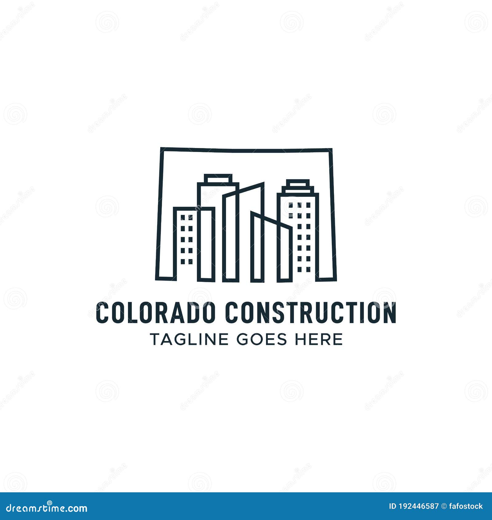 Colorado Building Construction Logo Design. Stock Vector - Illustration ...