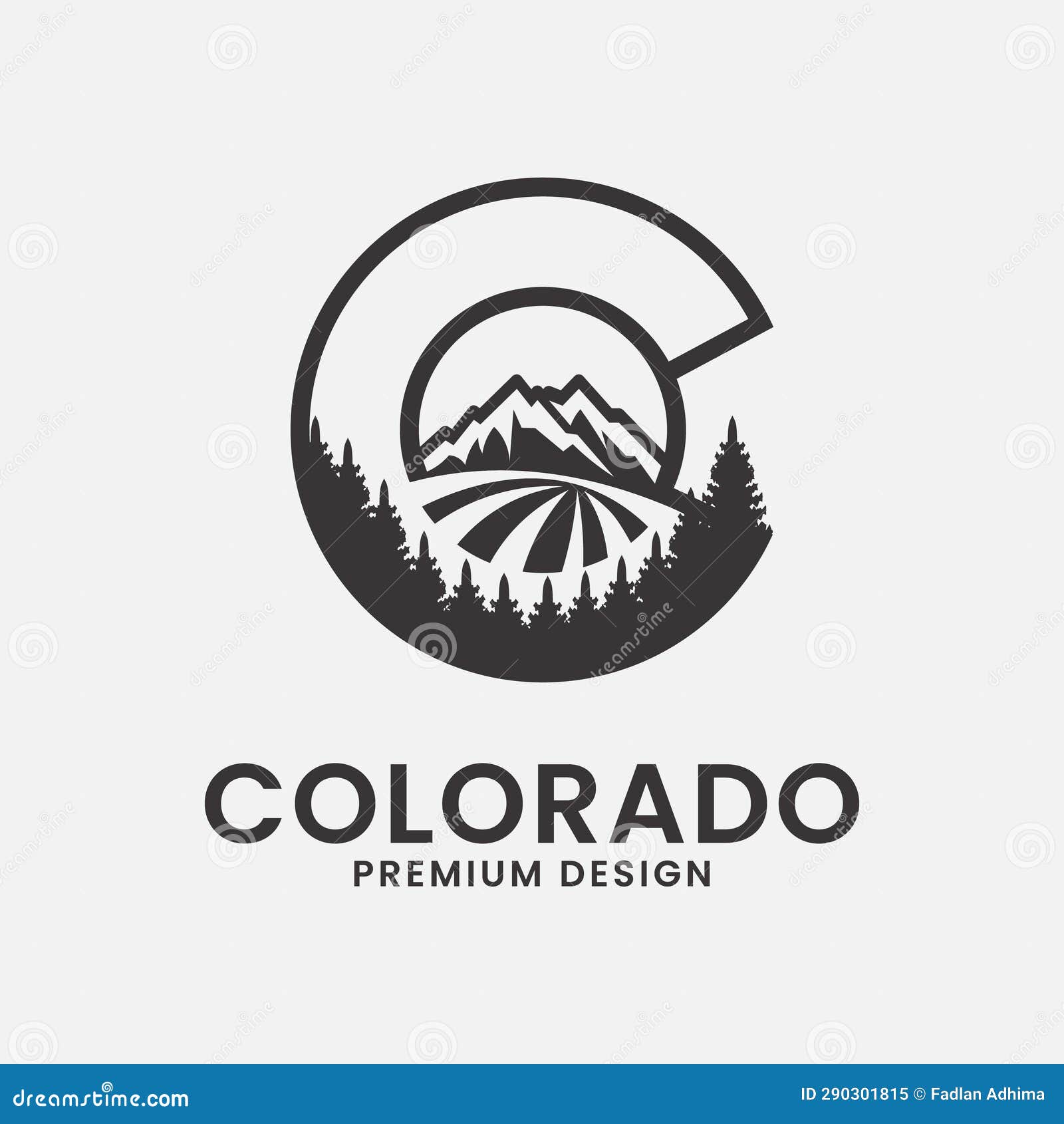 Colorado C Logo Design Inspiration with Mountain and Forest ...