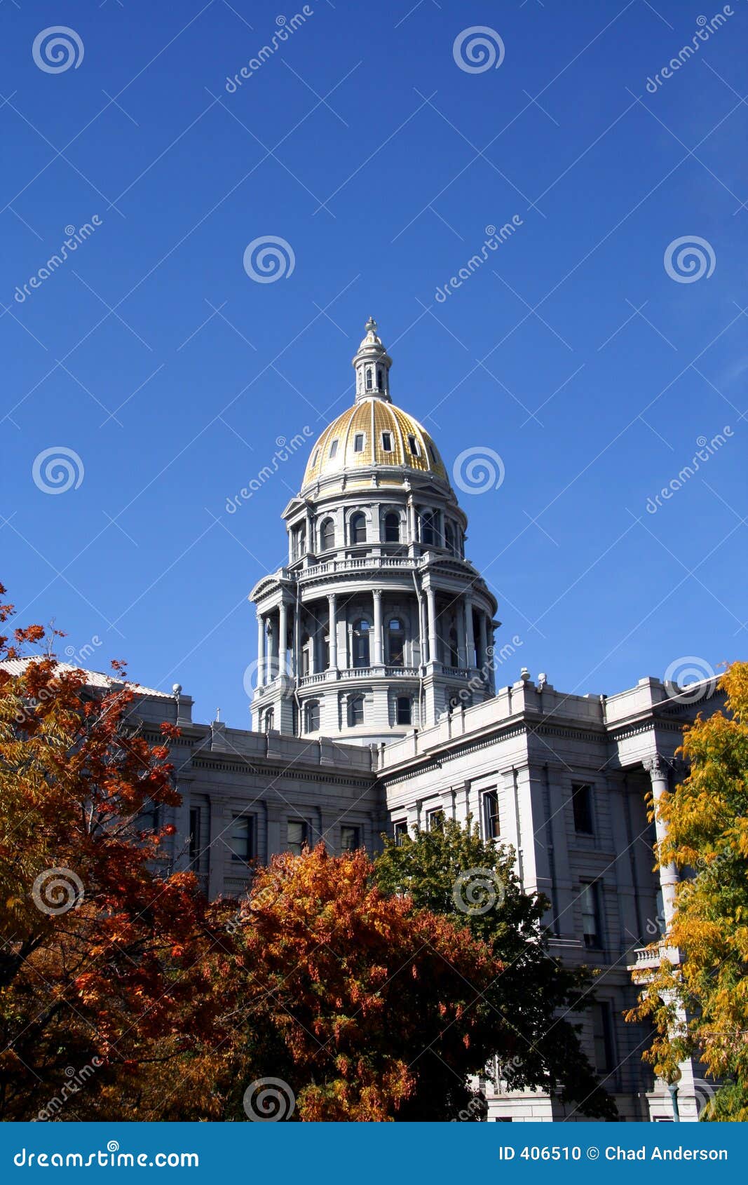 Colorado Capitol Building in Denver with Fall Color Stock Photo - Image ...