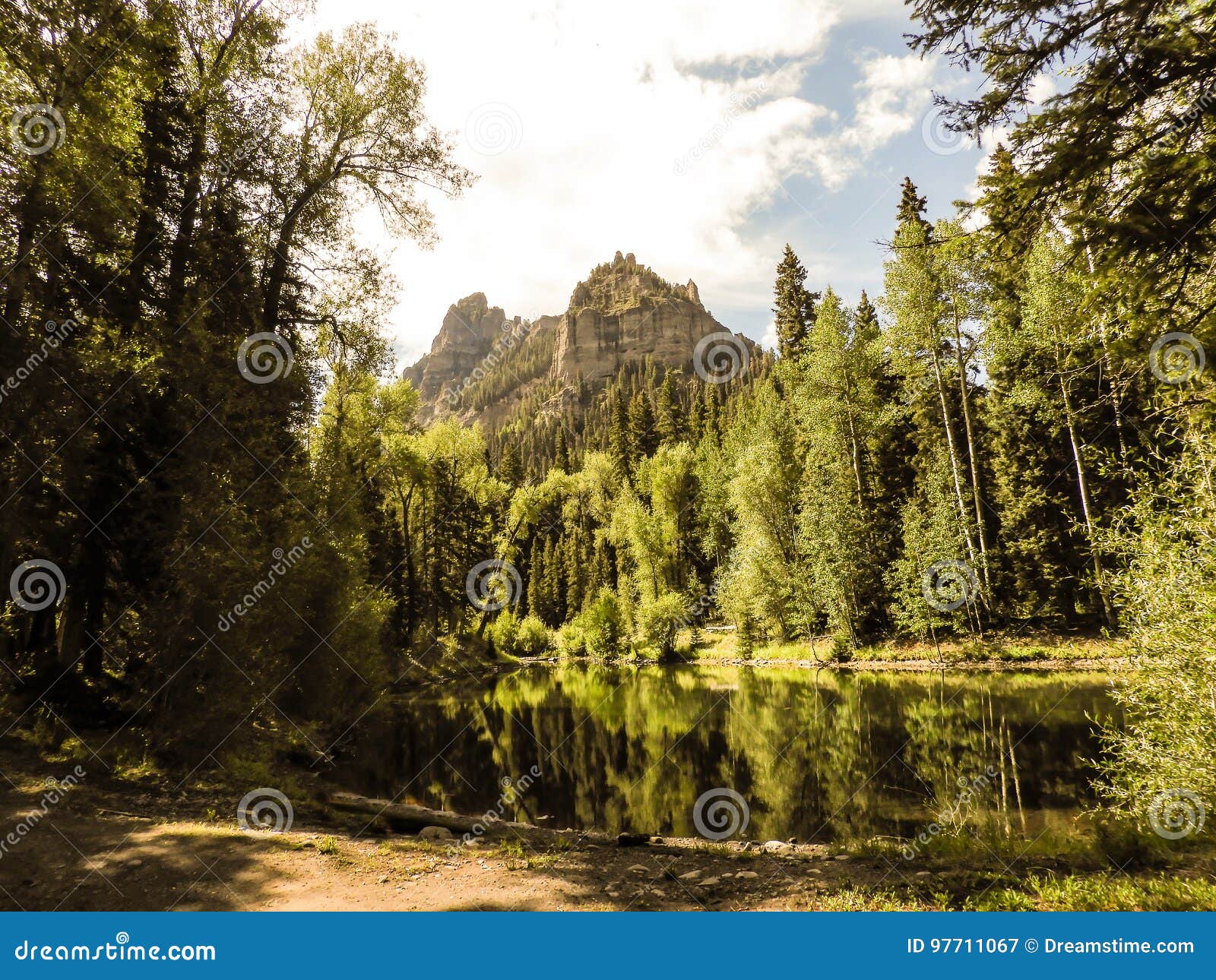 Colorado Cimarron Reflections Stock Image - Image of colorado ...