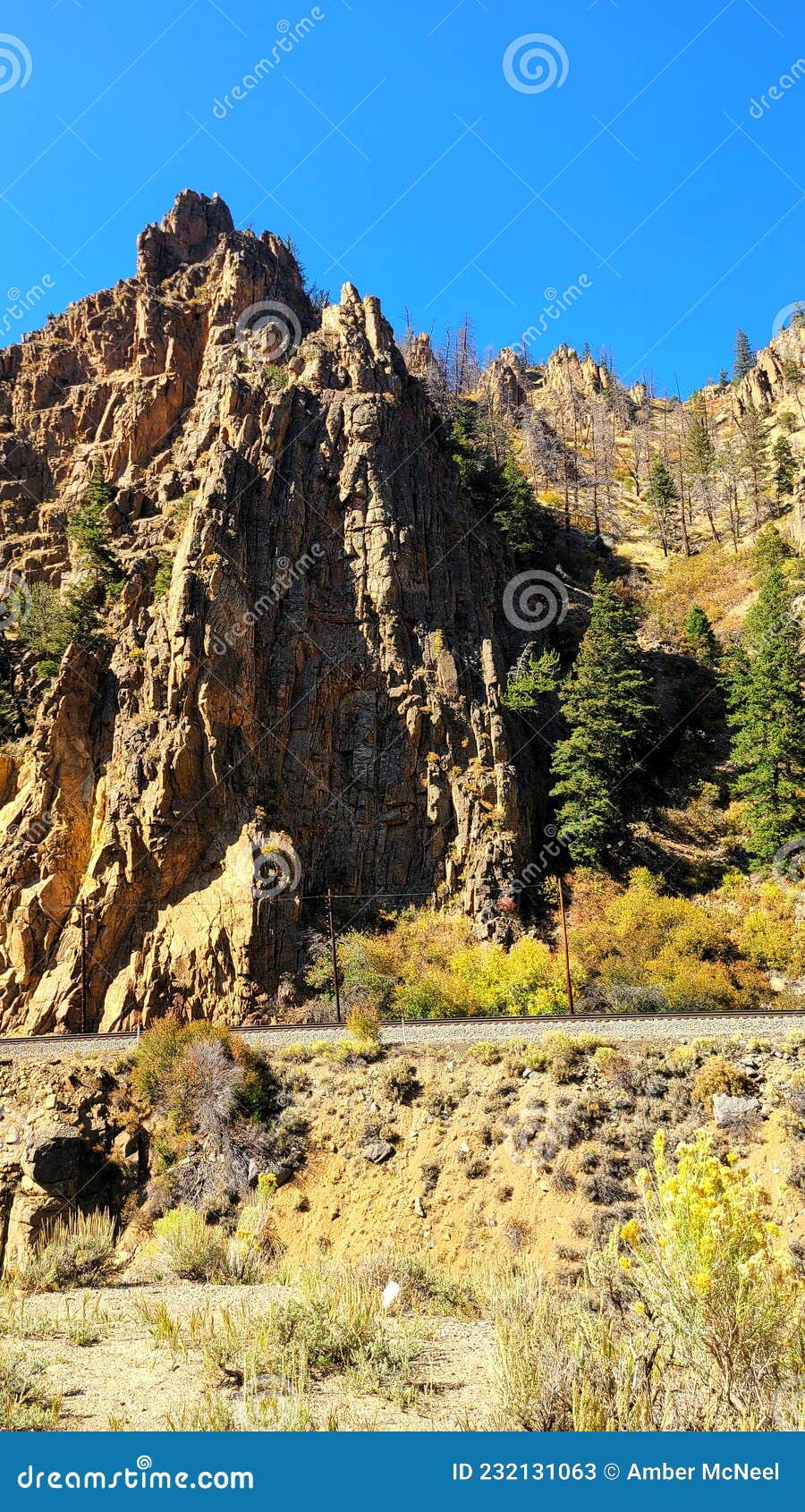 Colorado Cliffside Scenic View Stock Image - Image of view, rock: 232131063