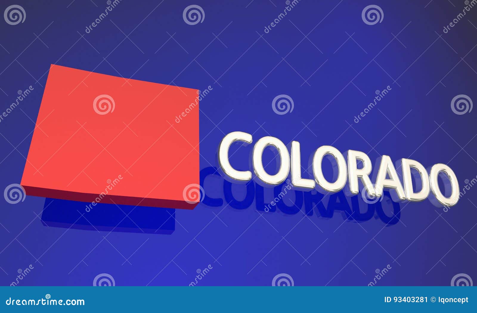 Colorado CO Red State Map Name Stock Illustration - Illustration of ...