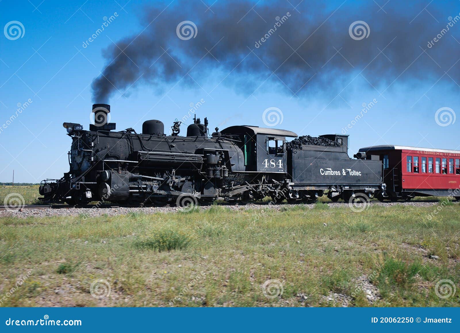 Coal Steam Engine In Mountains Royalty-Free Stock Image | CartoonDealer ...