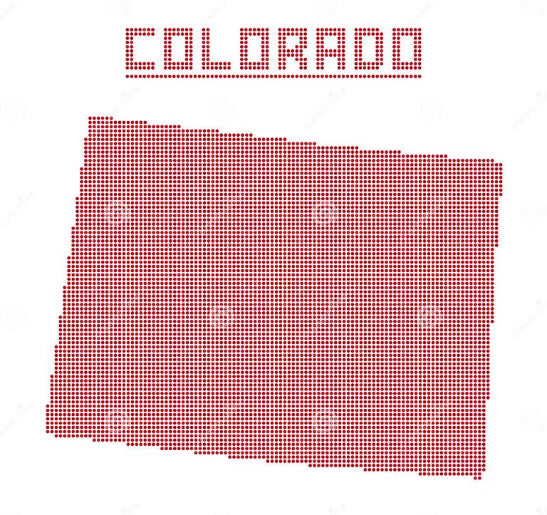 Colorado Dot Map ilustração stock. Ilustração de américa - 85438205
