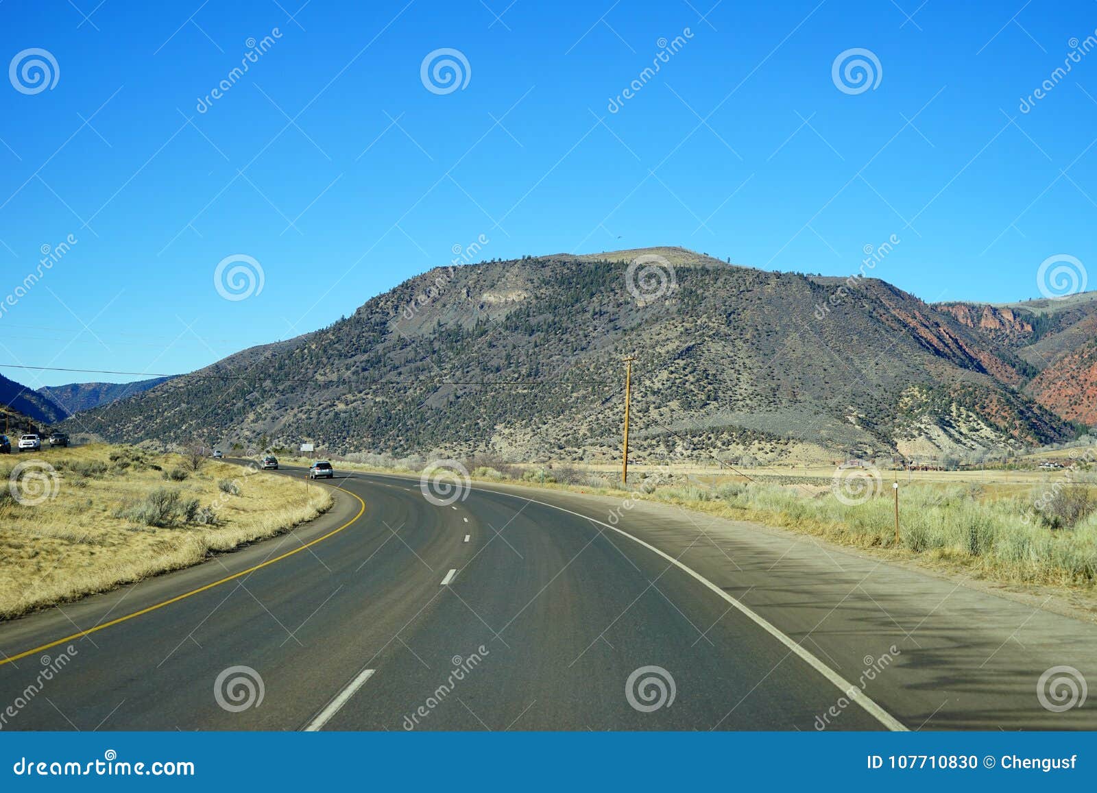 Colorado highway landscape stock photo. Image of alpine - 107710830