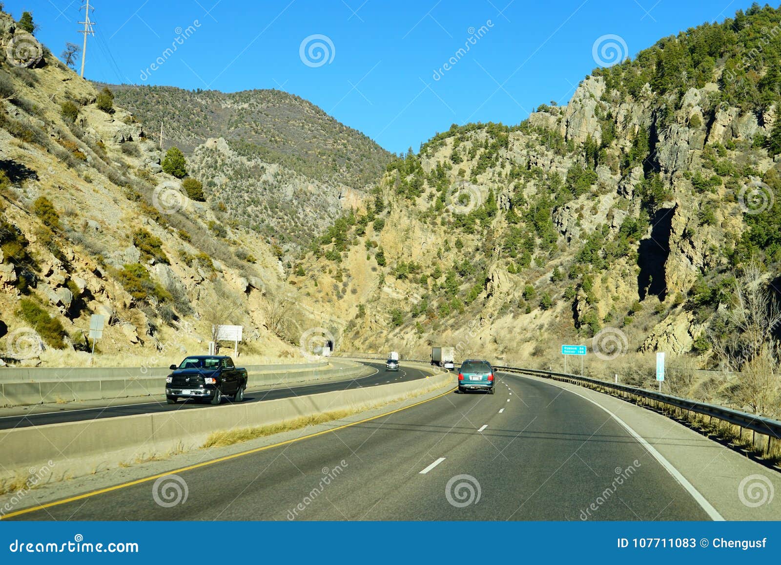 Colorado highway landscape editorial stock photo. Image of forest ...