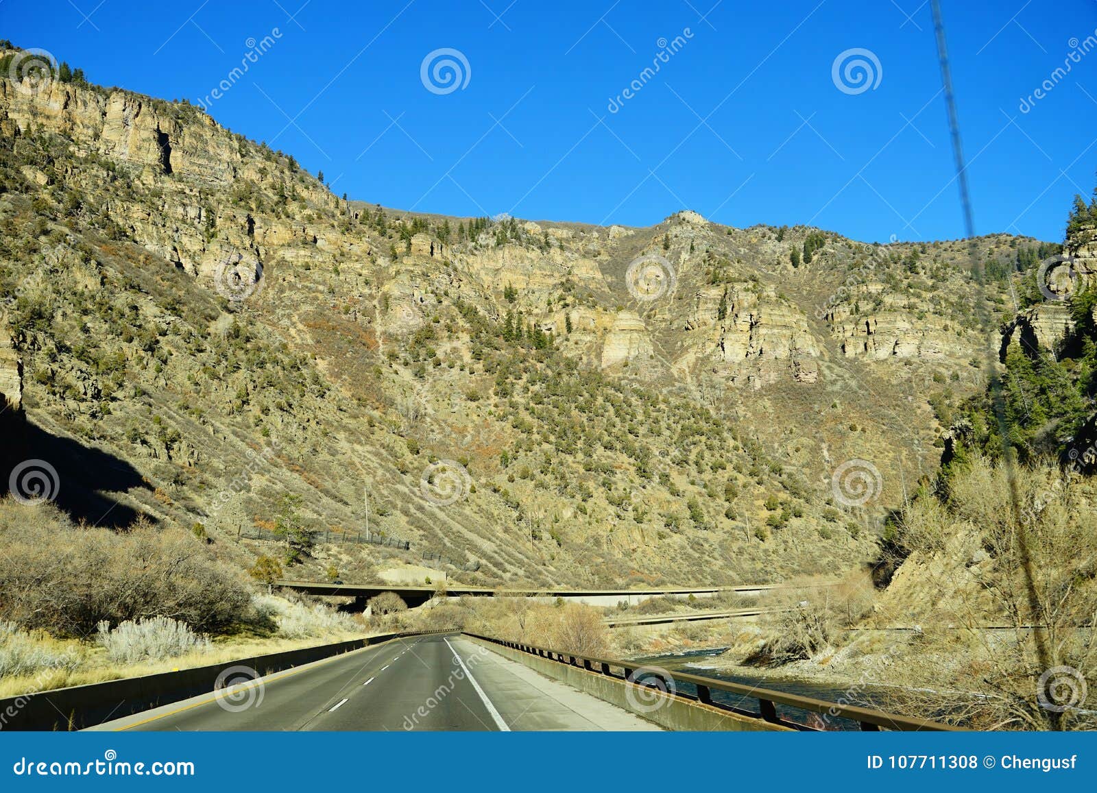 Colorado highway landscape stock photo. Image of mountain - 107711308