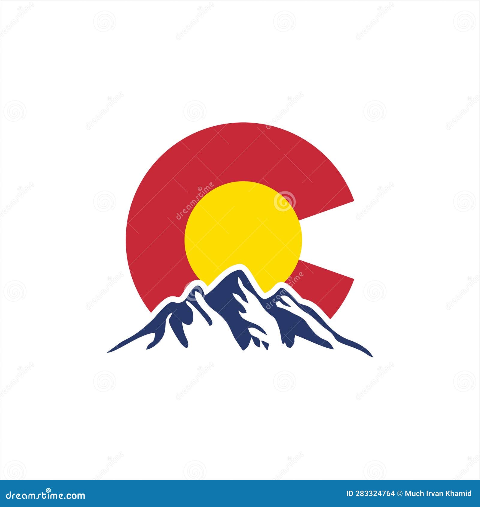 Colorado Logo with Mountain Vector Illustration Stock Illustration ...