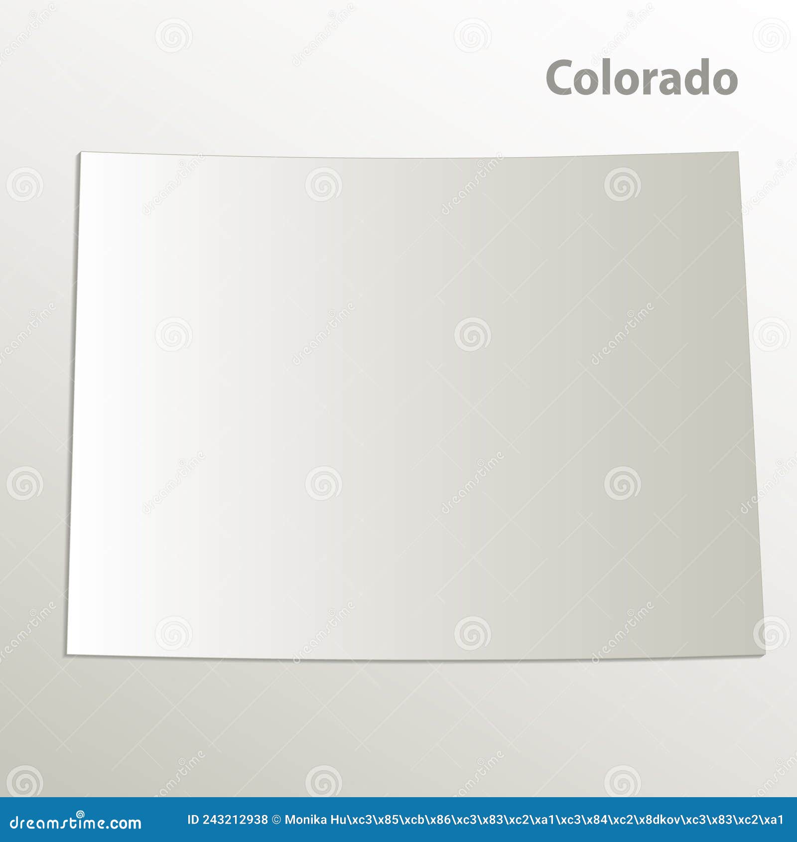 Colorado Map Card Paper 3D Natural Stock Vector - Illustration of ...