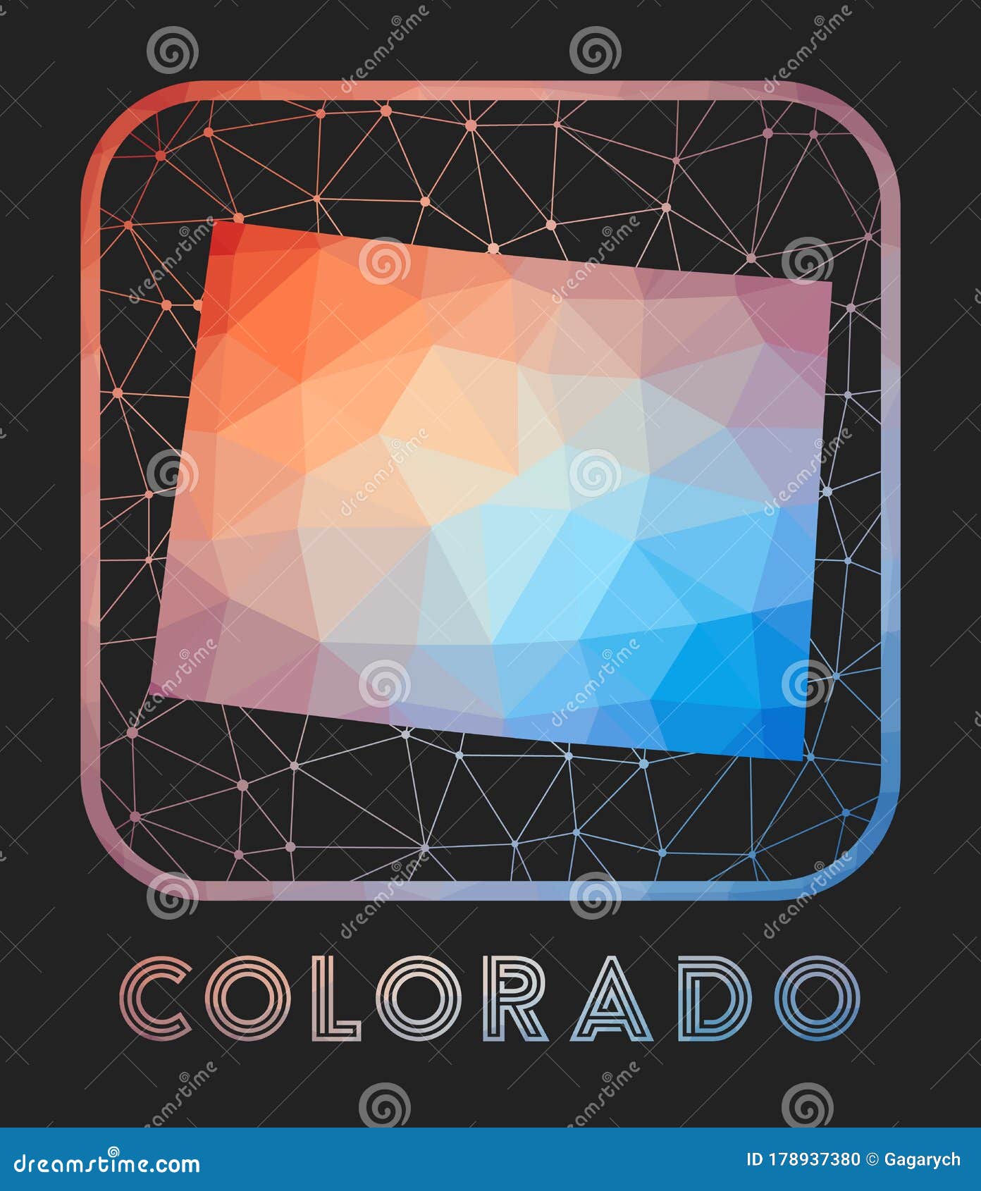 Colorado map design. stock vector. Illustration of creative - 178937380