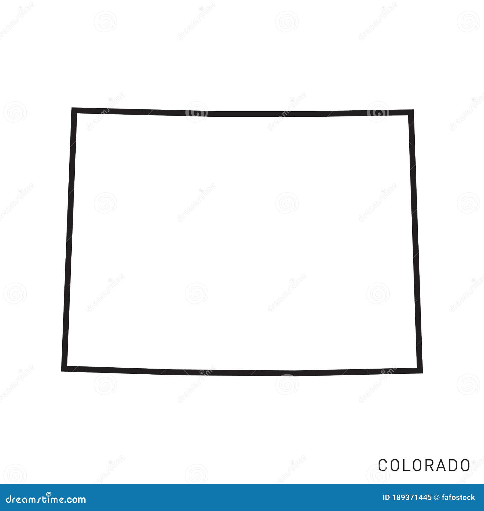 Colorado Map Outline Vector Design Template. Editable Stroke Stock ...